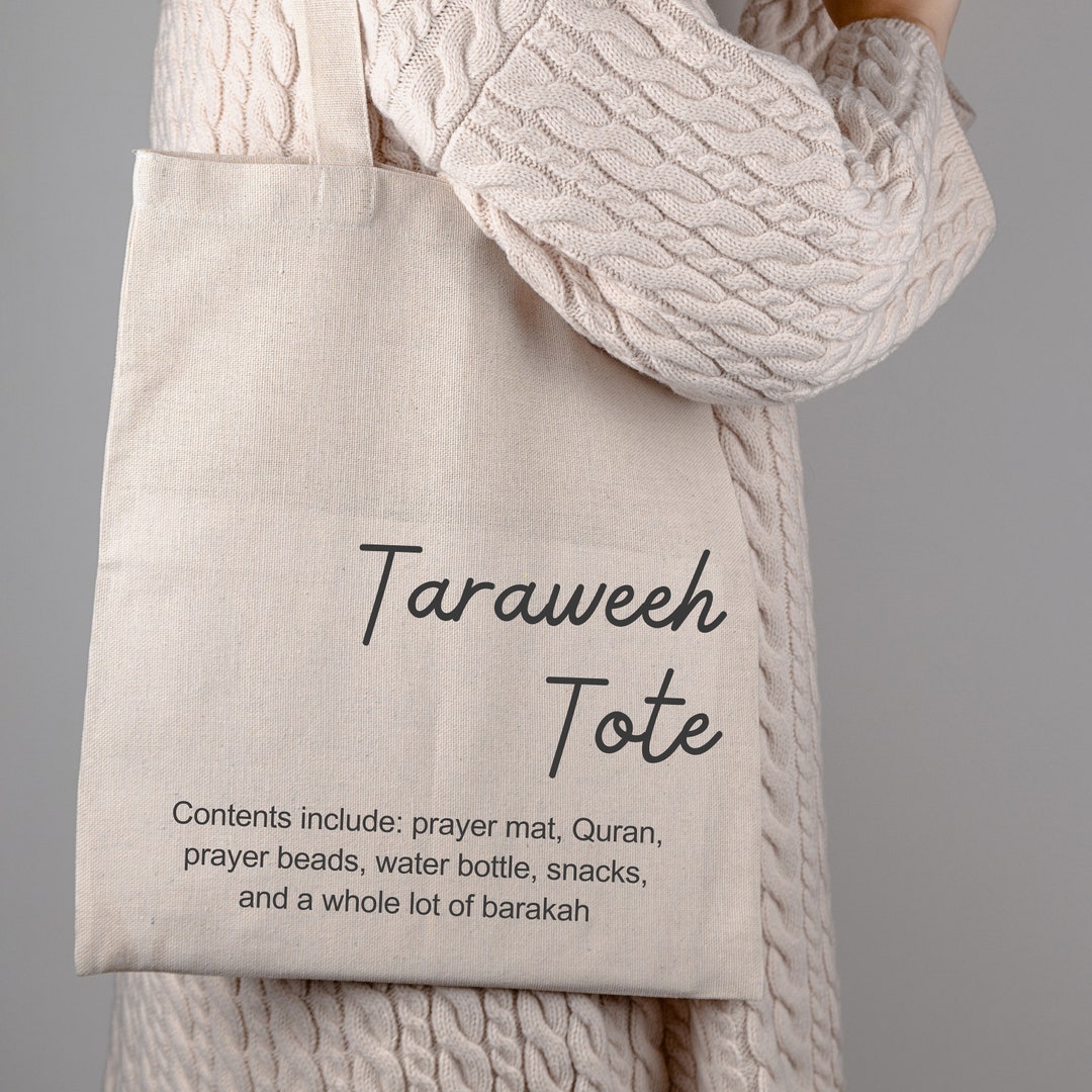 Taraweeh Tote, Qiyam Tote, Halaqa Tote, Islamic Tote Bag, Ramadan Bag ...