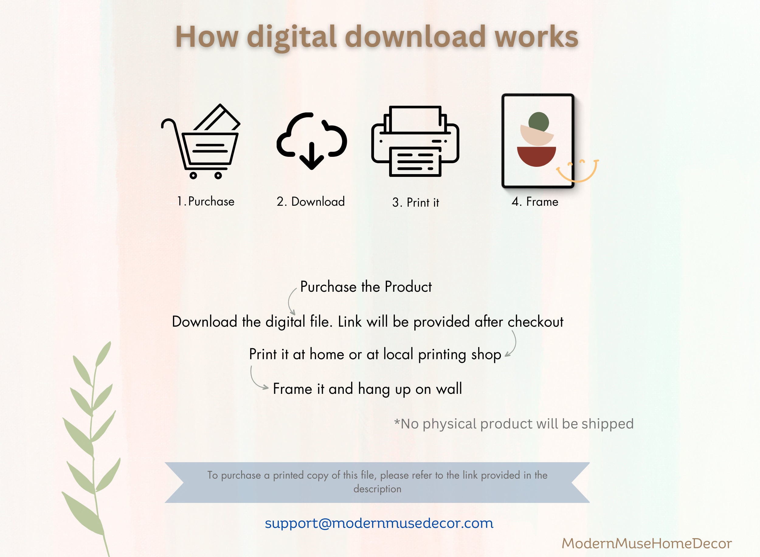 15 Printable Green Leaf Wall Art Minimalist Plant Home Decor Botanical ...
