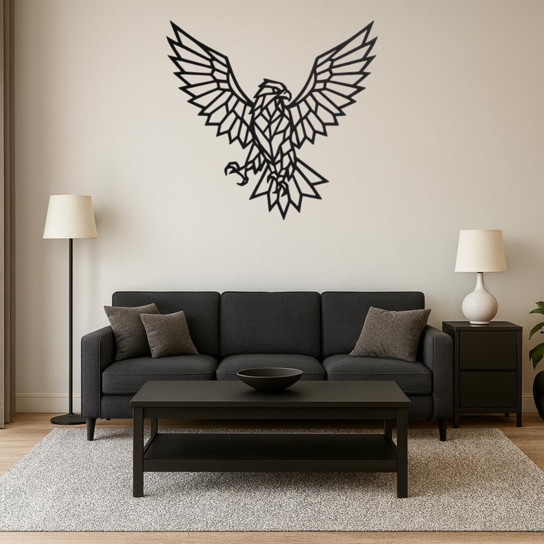 Geometric Eagle Metal Wall Art: Modern Minimalist Decor - Etsy