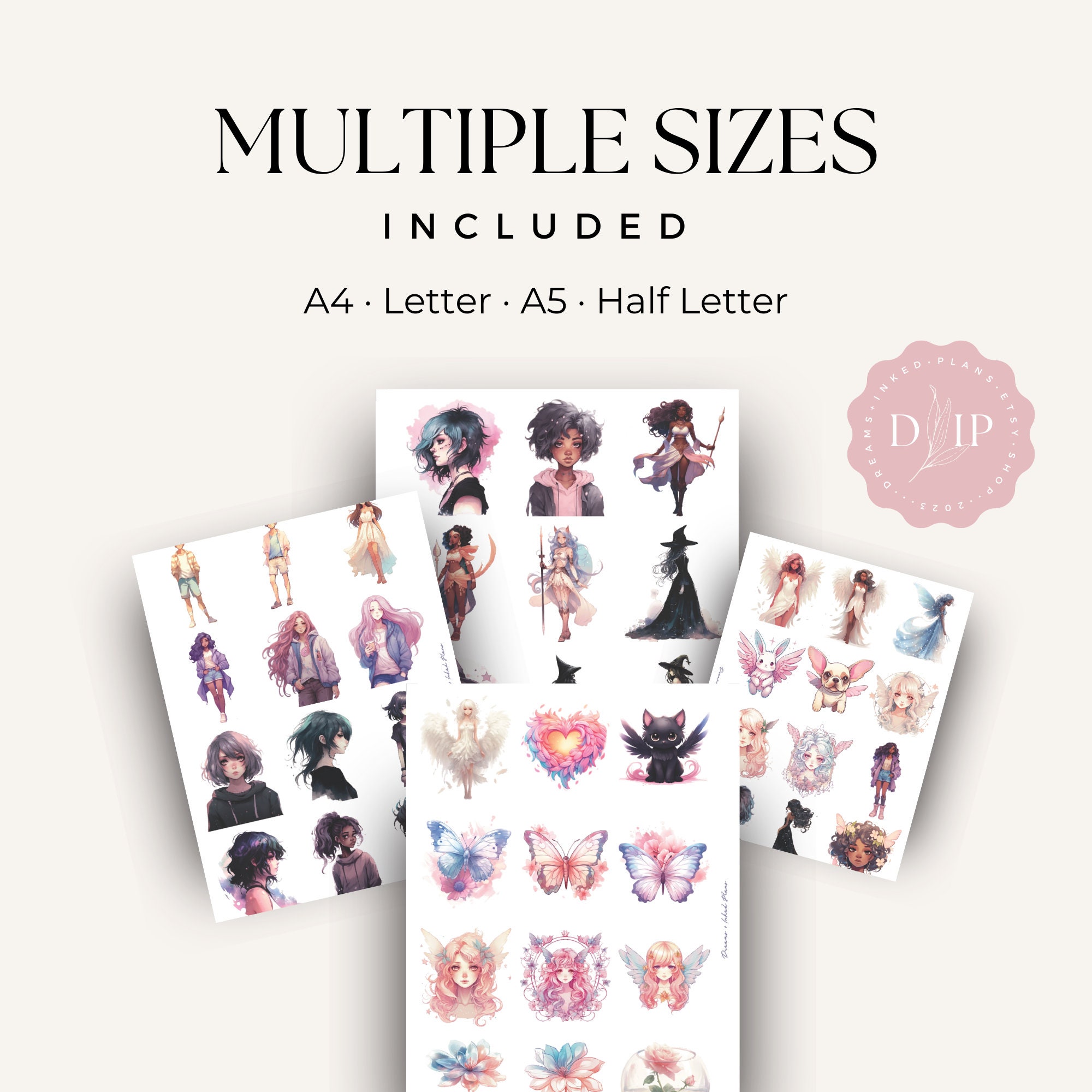 Anime Planner Stickers, Digital and Printable Stickers, Daily Planner ...