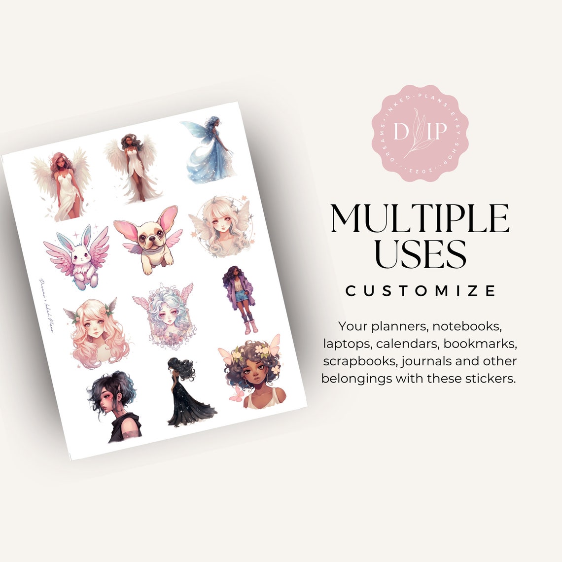 Anime Planner Stickers, Digital and Printable Stickers, Daily Planner ...