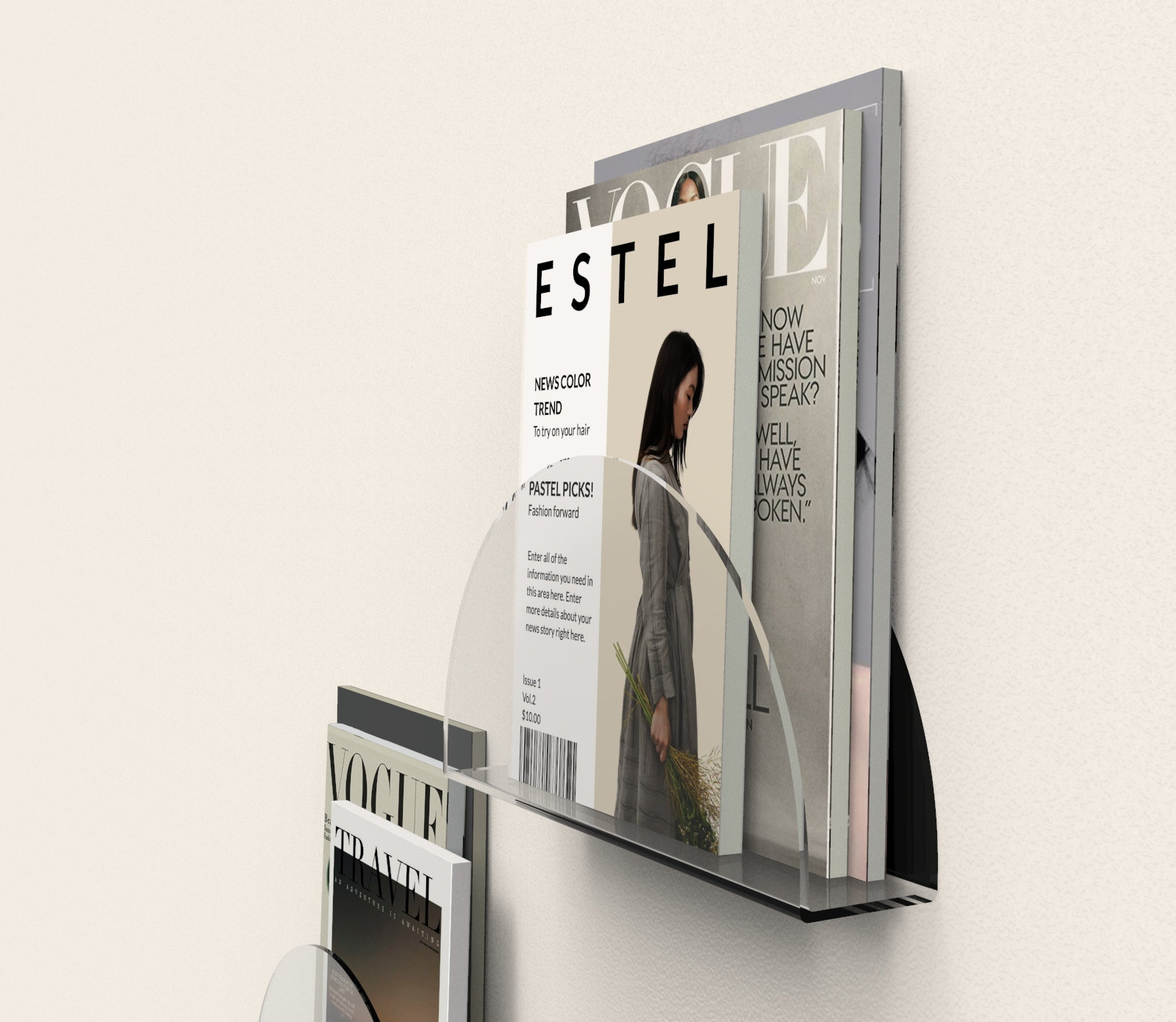 Magazine Wall Rack / Unique Wall Storage for Document / Wall - Etsy