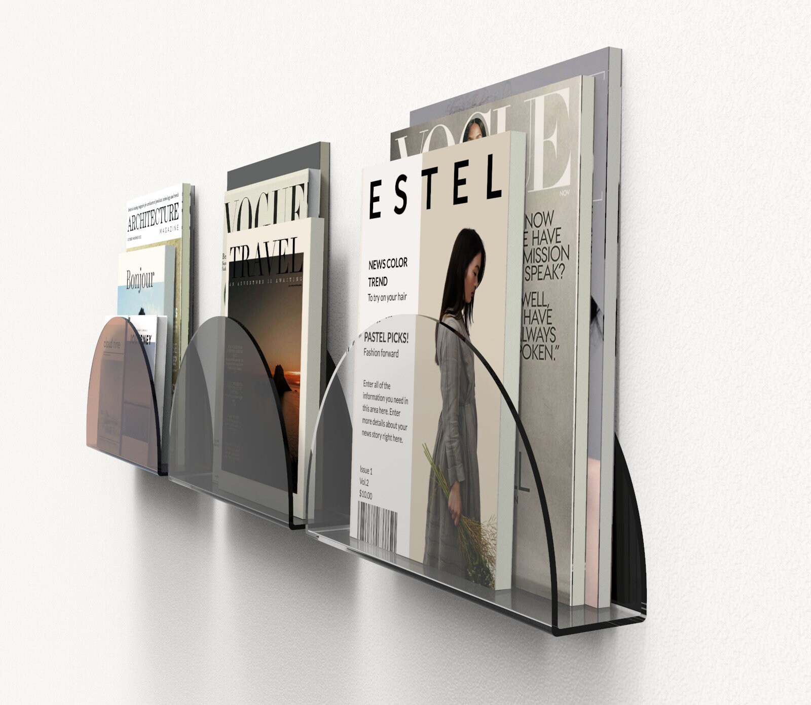 Magazine Wall Rack / Unique Wall Storage for Document / Wall - Etsy