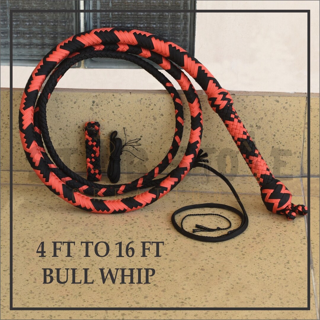 Bull Whips Para Cord Nylon Bullwhip 04 to 16 Feet 16 Plaits - Etsy