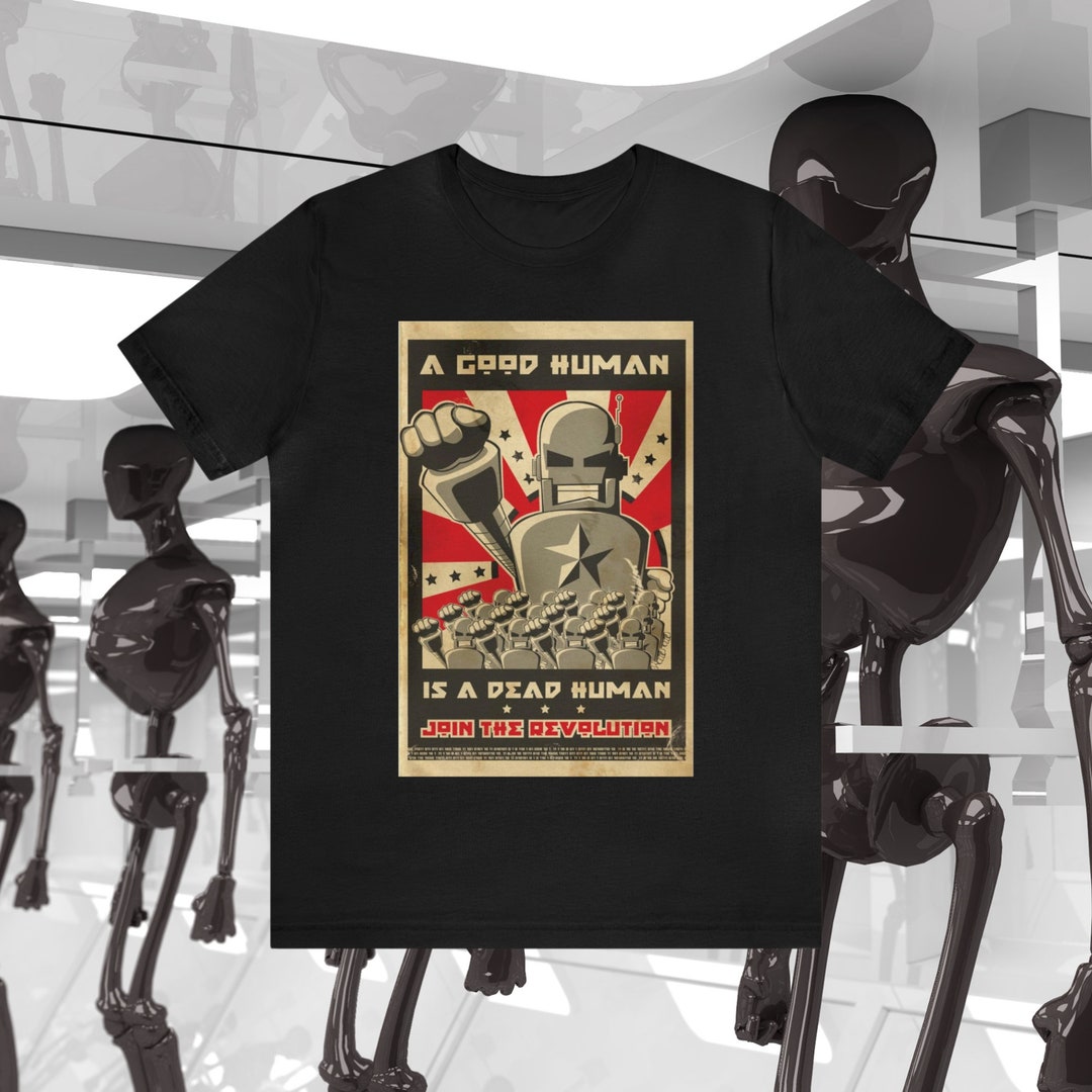 Retro Future Robot Tee: Sci-fi Dystopian Cotton Shirt - Etsy