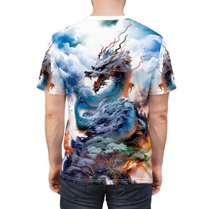 Dragon All Over Print Tee Warrior Graphic Print Shirt Military Gift T ...
