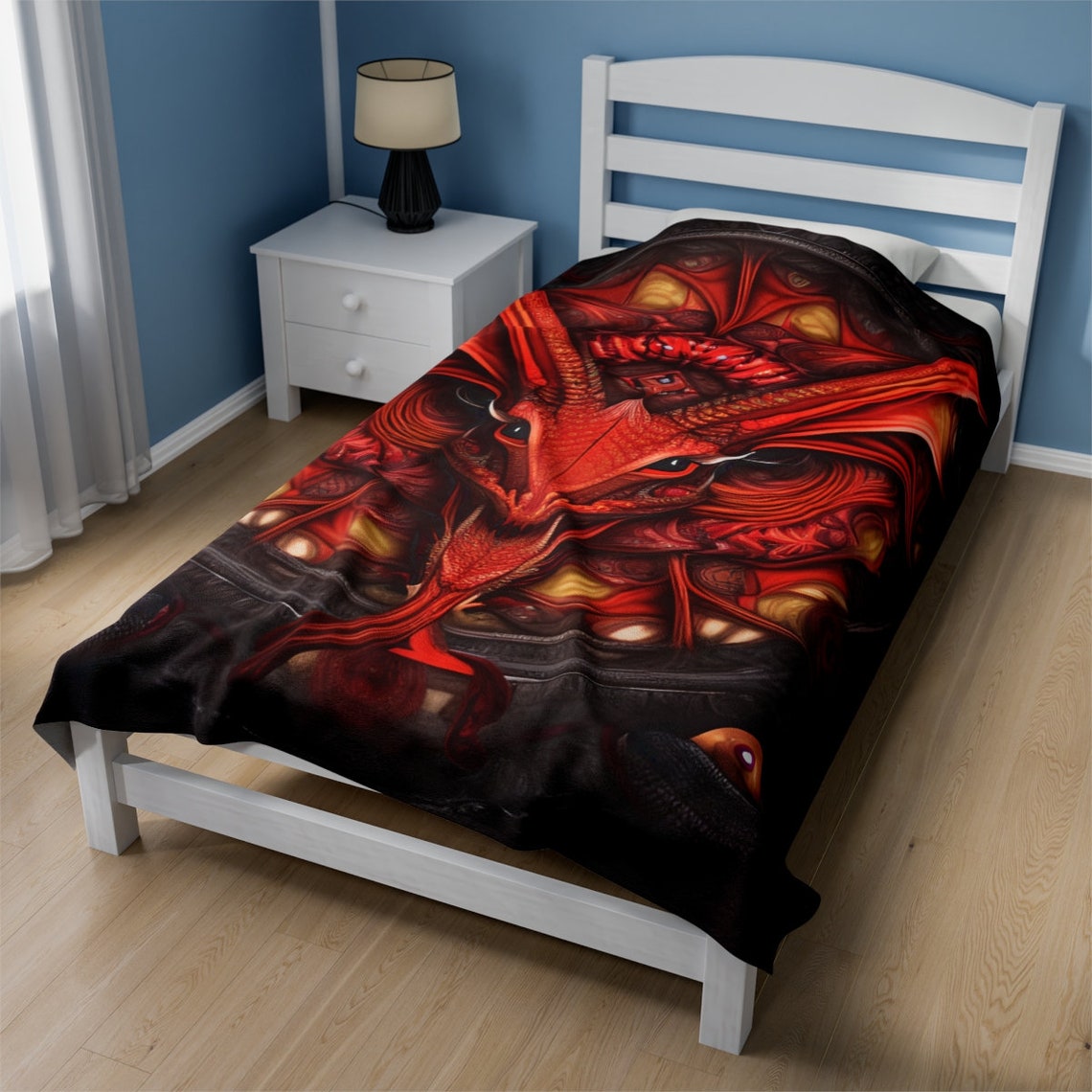 Red Dragon Couch Blanket Throw Gift for Dragon Lover Gift for - Etsy