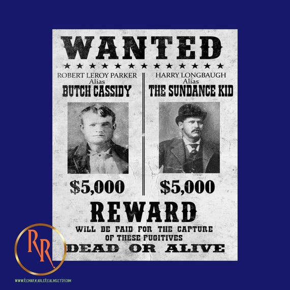 Butch Cassidy And The Sundance Kid Wanted Poster