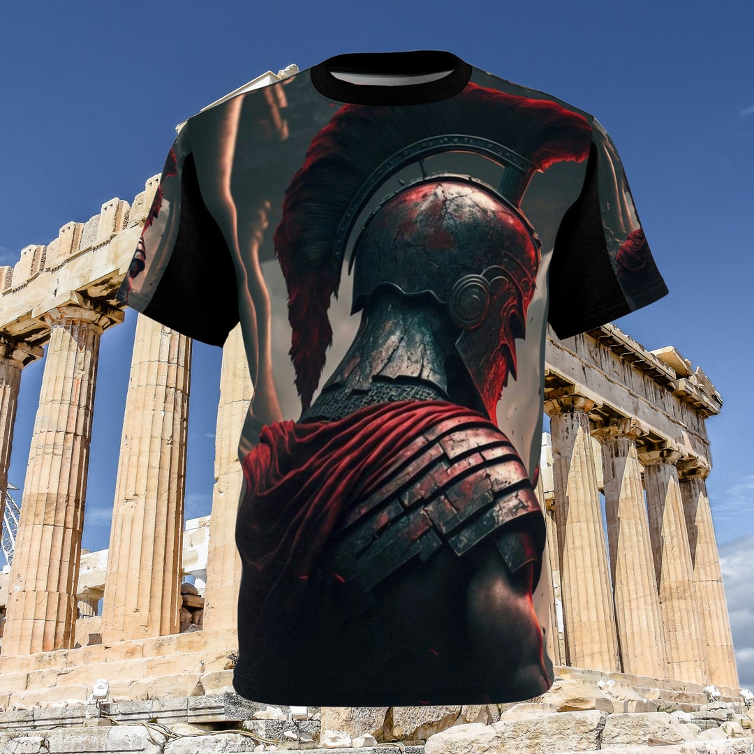 Spartan Warrior All Over Print Tee Military Shirt Gift for Veteran T ...