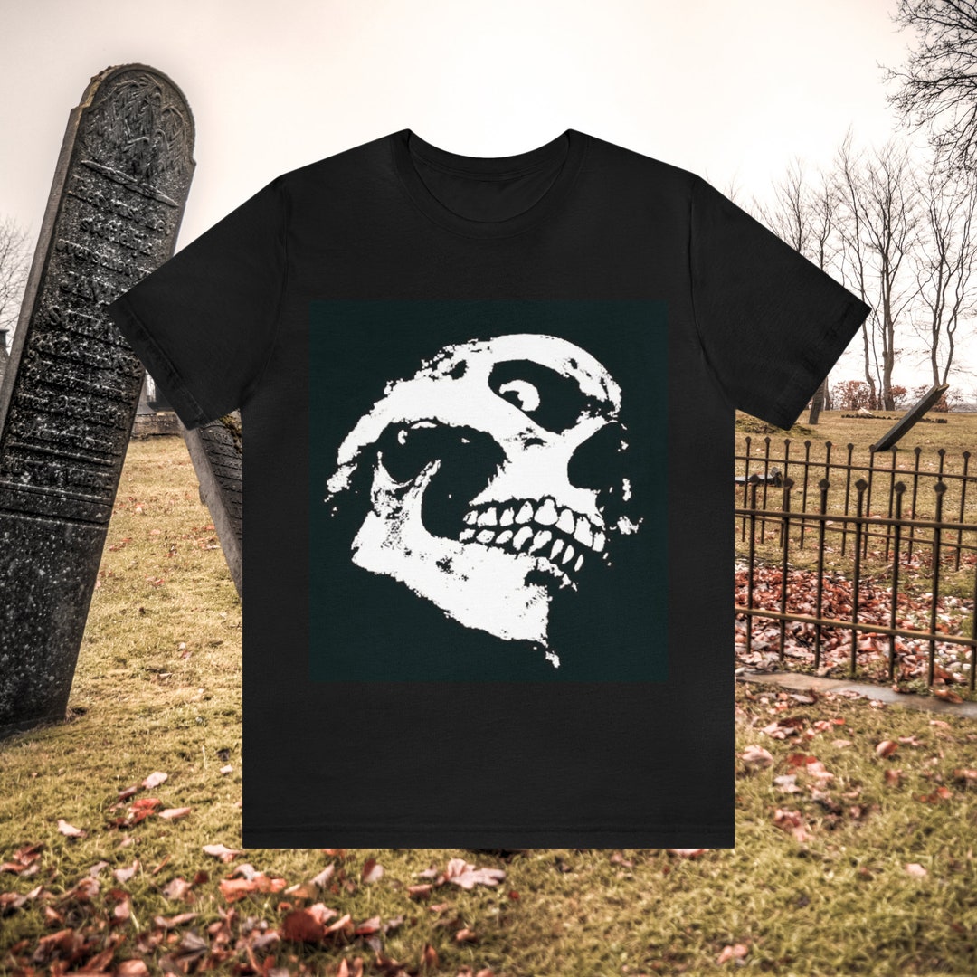 Gothic Skull T-shirt: Black and White Cotton, Alt Fashion Tee - Etsy