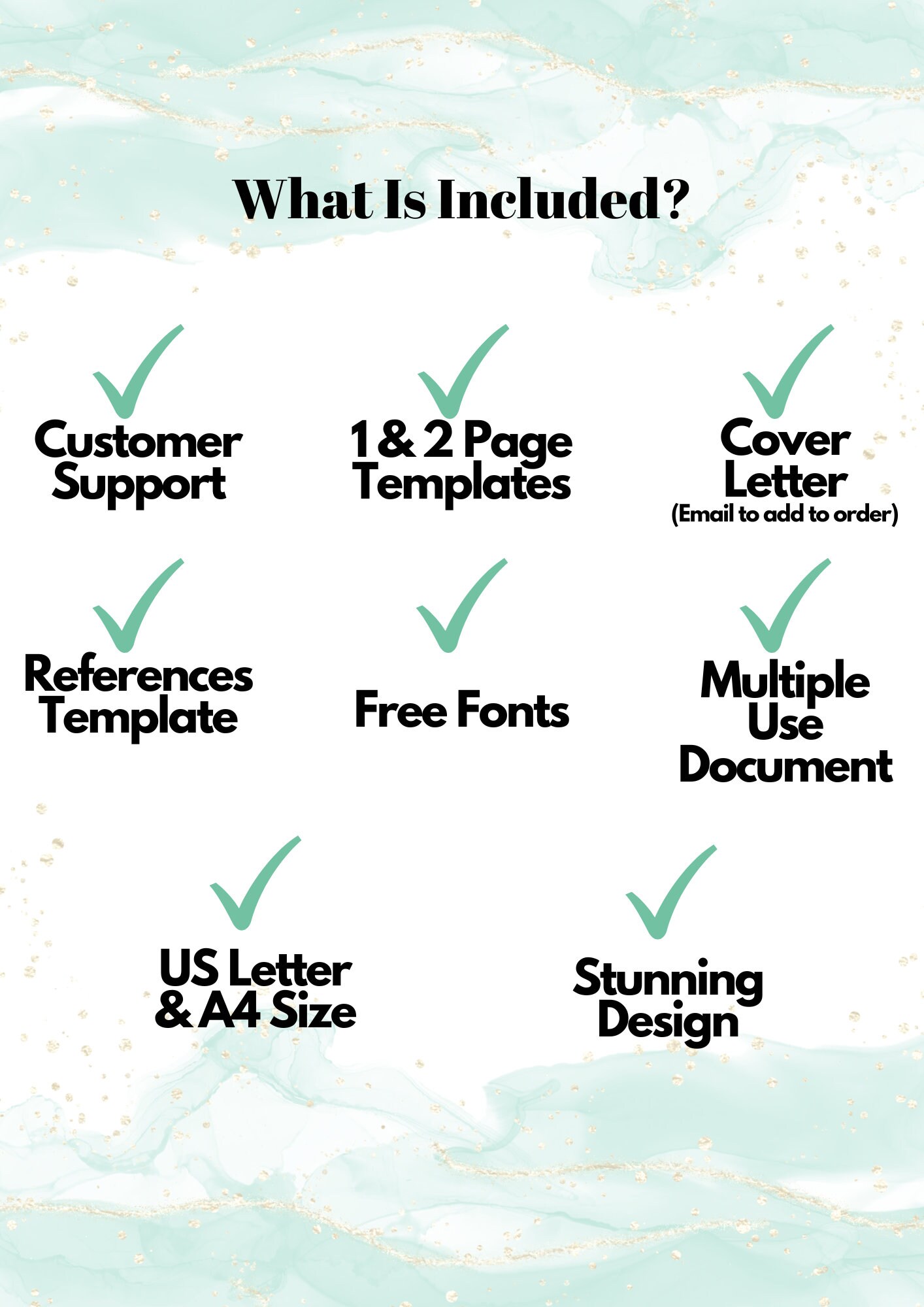 Two Pages Modern and Professional CV / Resume Template With Cover ...