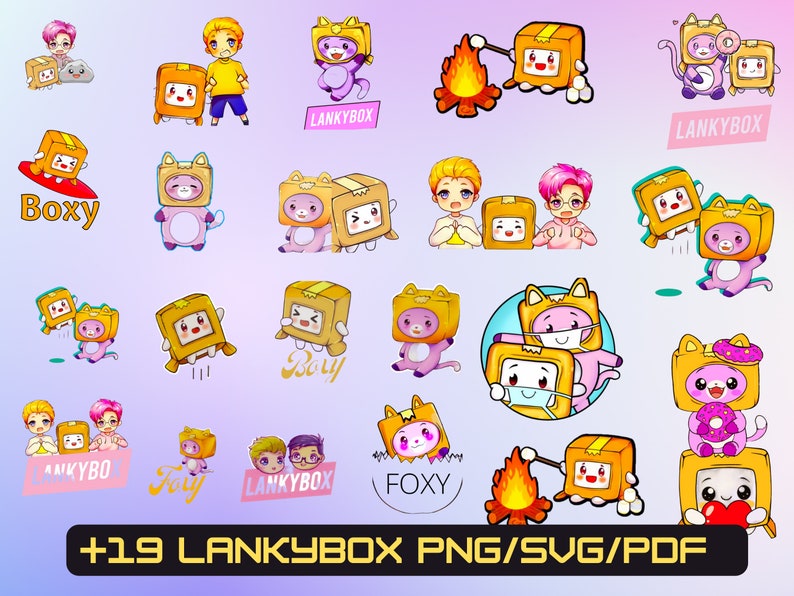 Lankybox Magical SVG PNG Pack Digital Files for Personal - Etsy.de