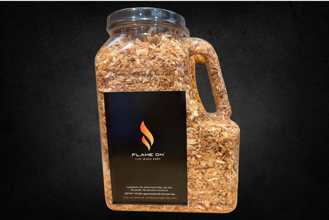 Flame on Fire Starter Wood Chips 2.1 Lbs Fire-starter, Kindling ...