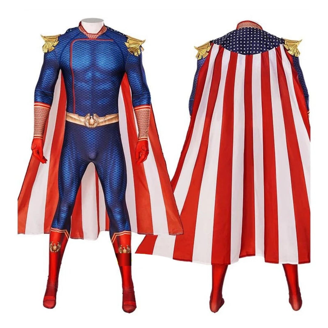 The Boys Homelander Cosplay Costume Jumpsuit With Cloak | Men’s ...