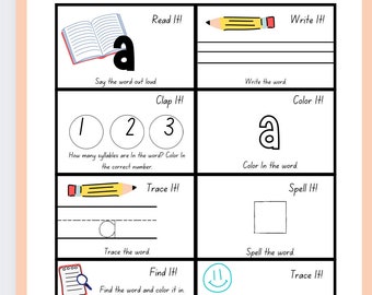 Dolch Second Grade Sight Word Worksheets Visual, Auditory, and Tactile ...