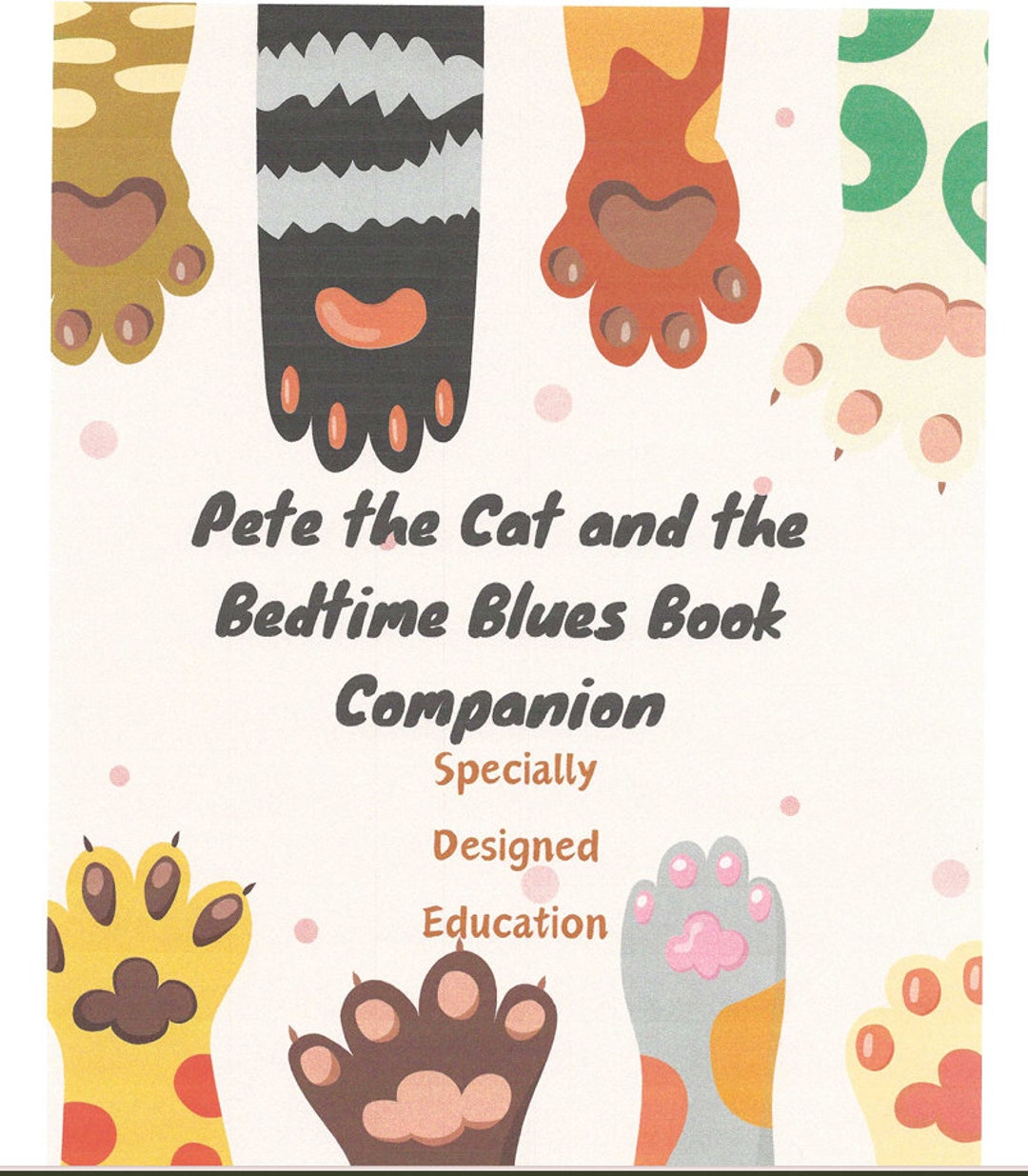 Book Companion for Pete the Cat and the Bedtime Blues Book - Etsy