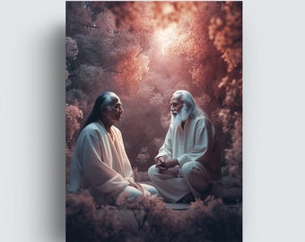 Devotional Portrait of Sri Mahavatar Babaji, Master of the Paramahansa ...