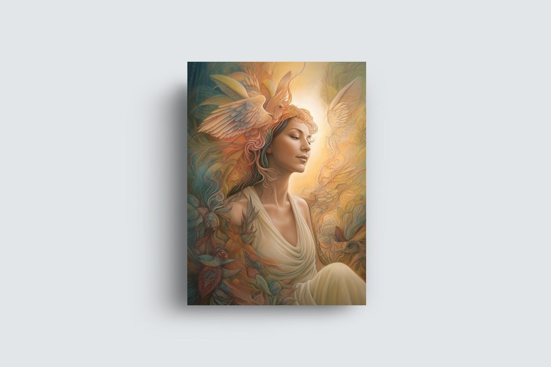 Nature Goddess Digital Art Print - Celebrating the Beauty and Power of ...