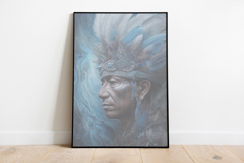Shamanic Wisdom Digital Art Print of a Shaman to Connect - Etsy