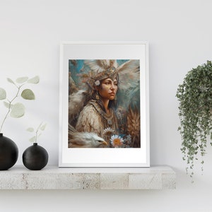 Native American Spirit Guide Digital Art Print:channeling the Energy ...