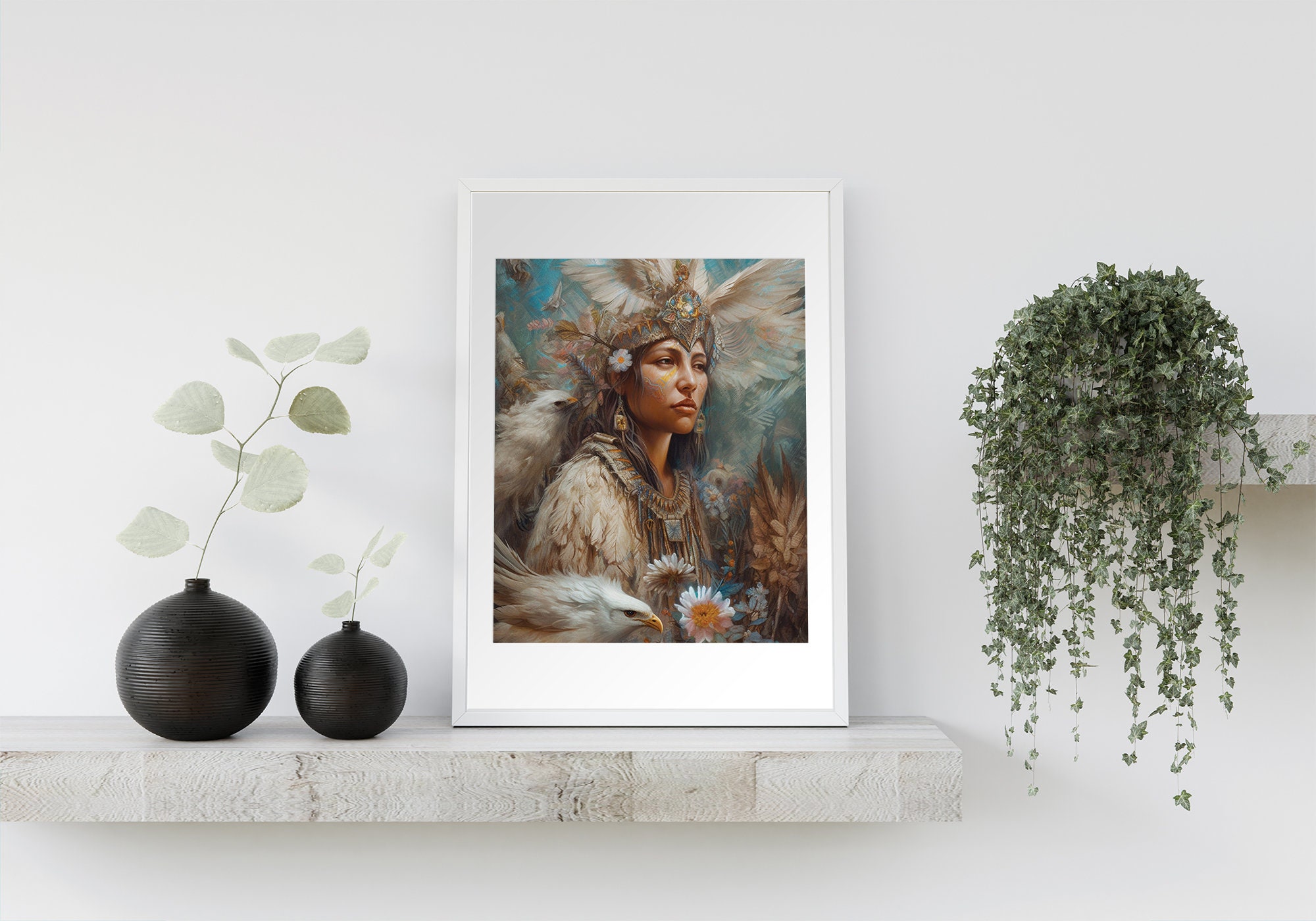 Native American Spirit Guide Digital Art Print:channeling the Energy ...