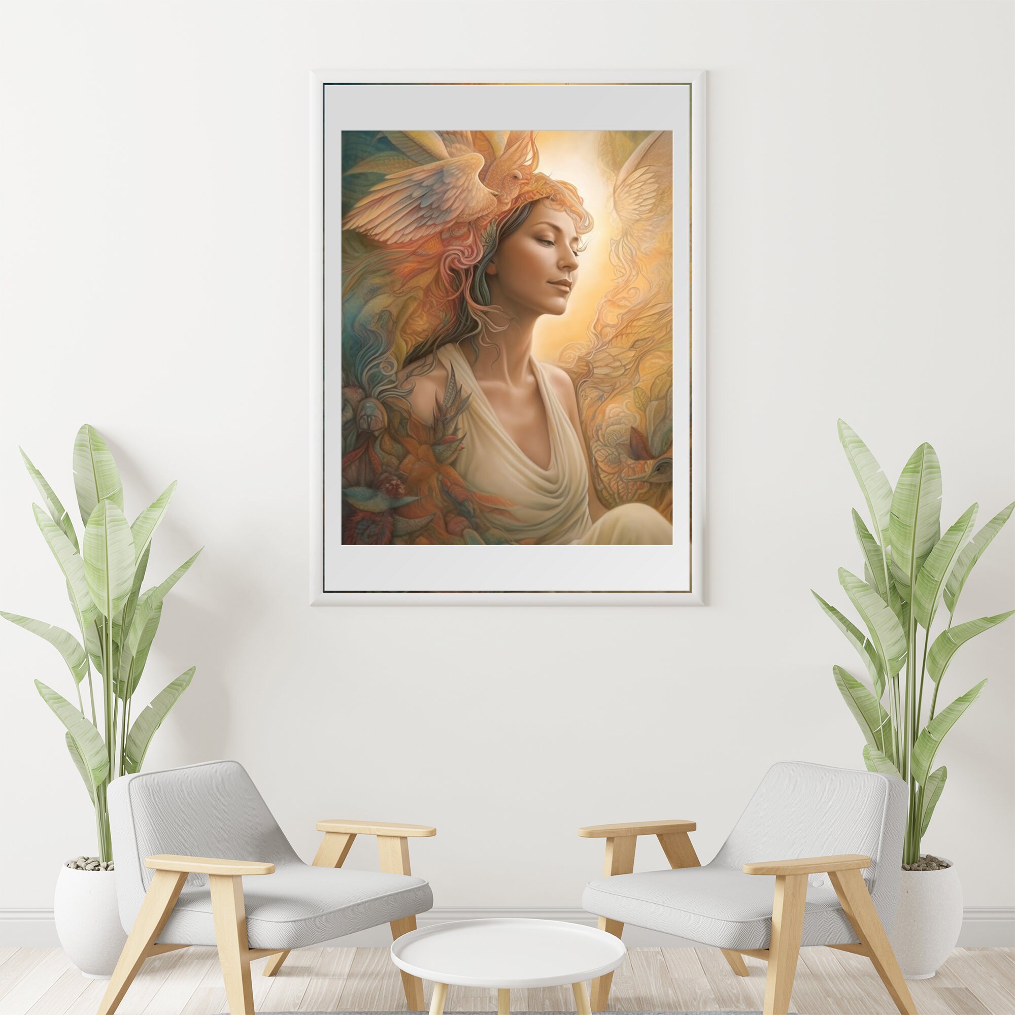 Nature Goddess Digital Art Print Celebrating the Beauty and Power of ...