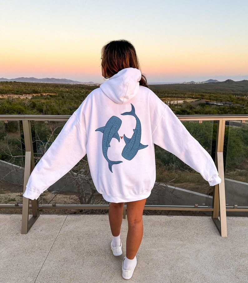 Shark Hoodie Shark Shirt Whale Shark Coconut Girl Sweatshirt Ocean ...