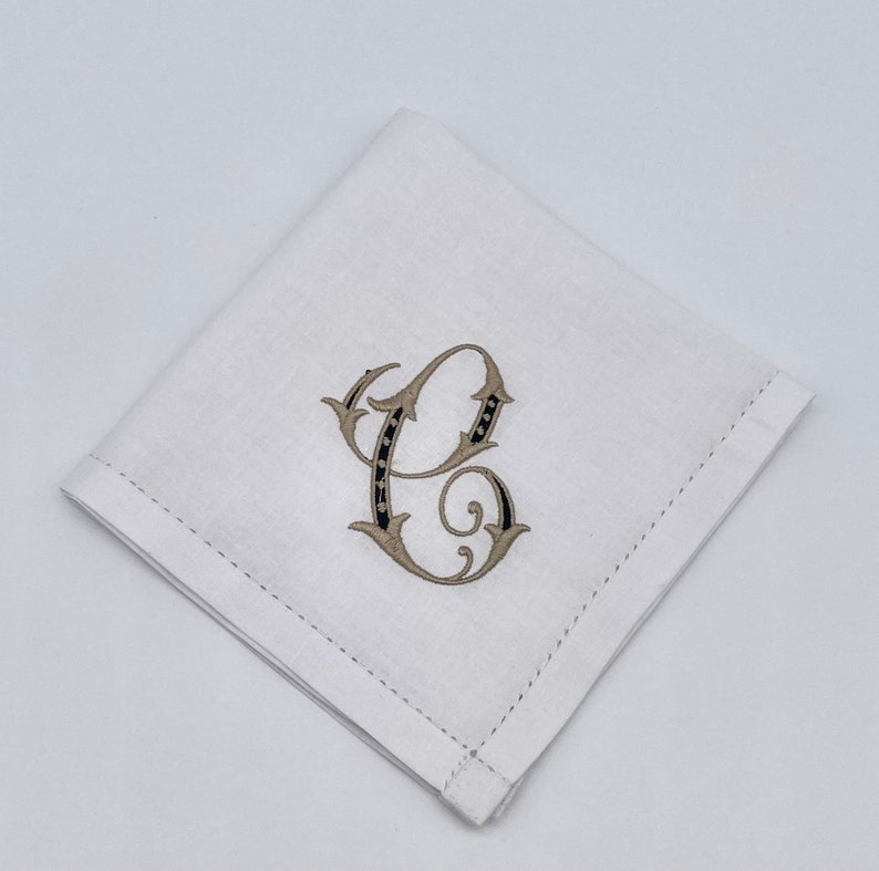 Monogrammed Ladies' 12 Inch Hand Stitched Cotton Handkerchiefs - Etsy