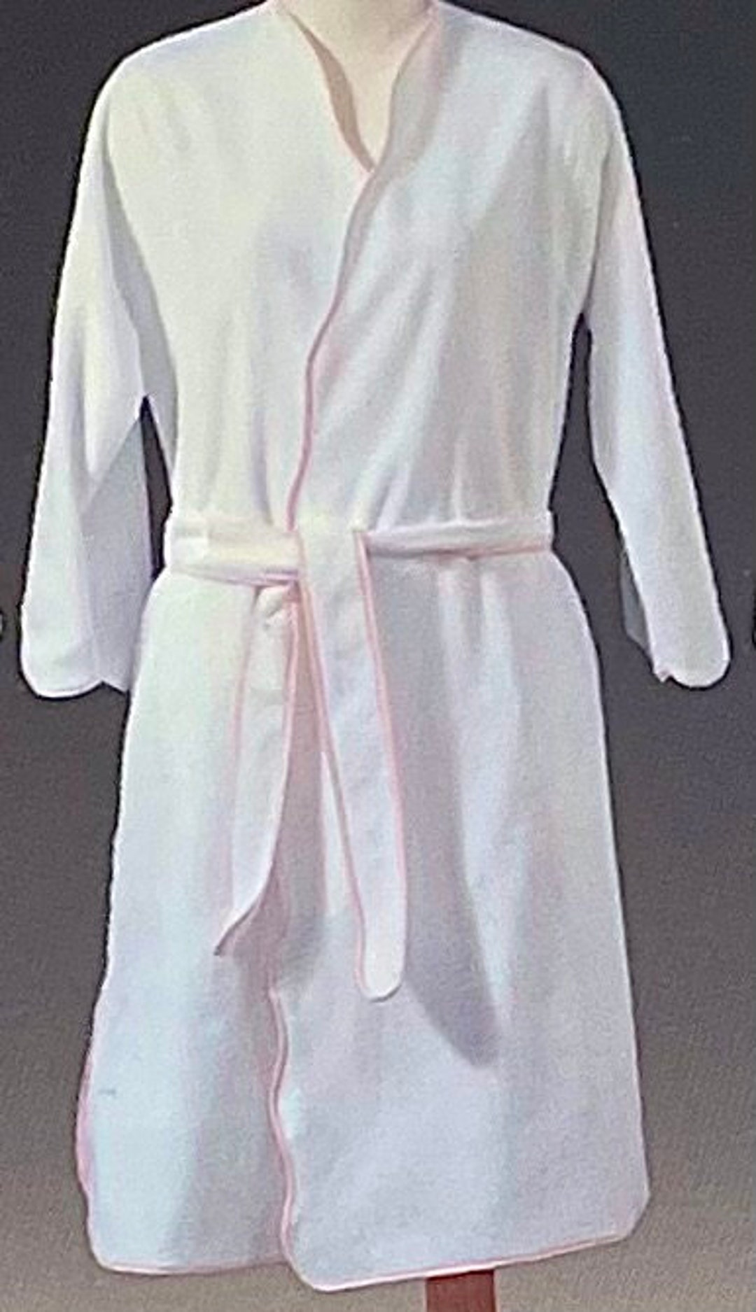 Women's Short Knee and Long Ballerina Scallop Border Terry Velour Robe ...