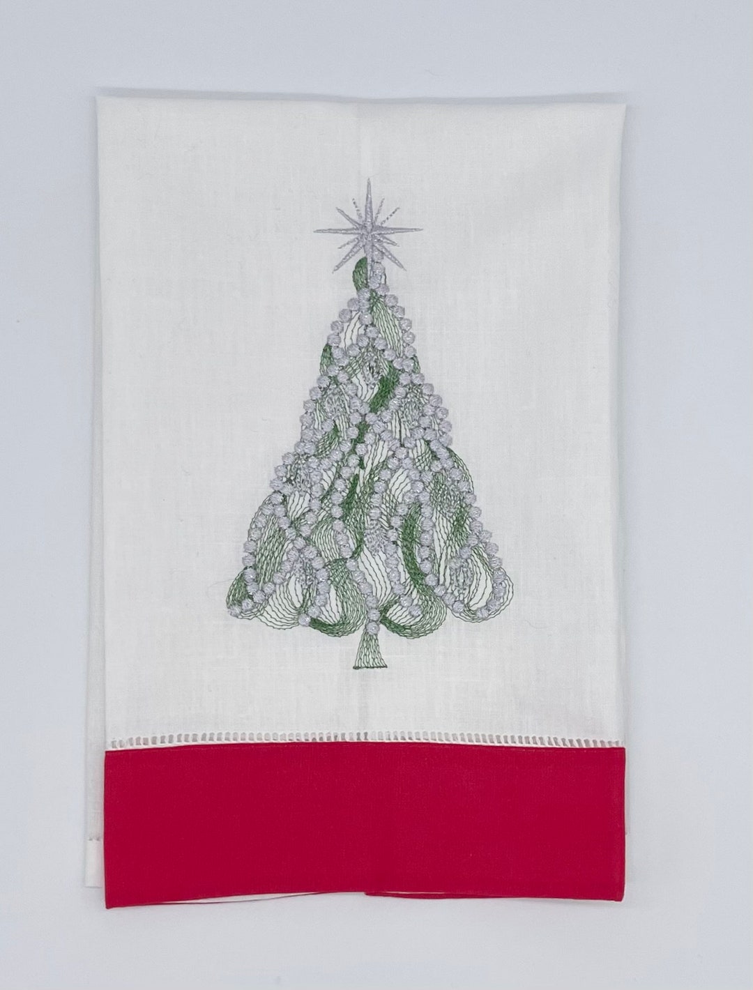 Unique and Elegant Christmas Guest Towels Embellished With a - Etsy