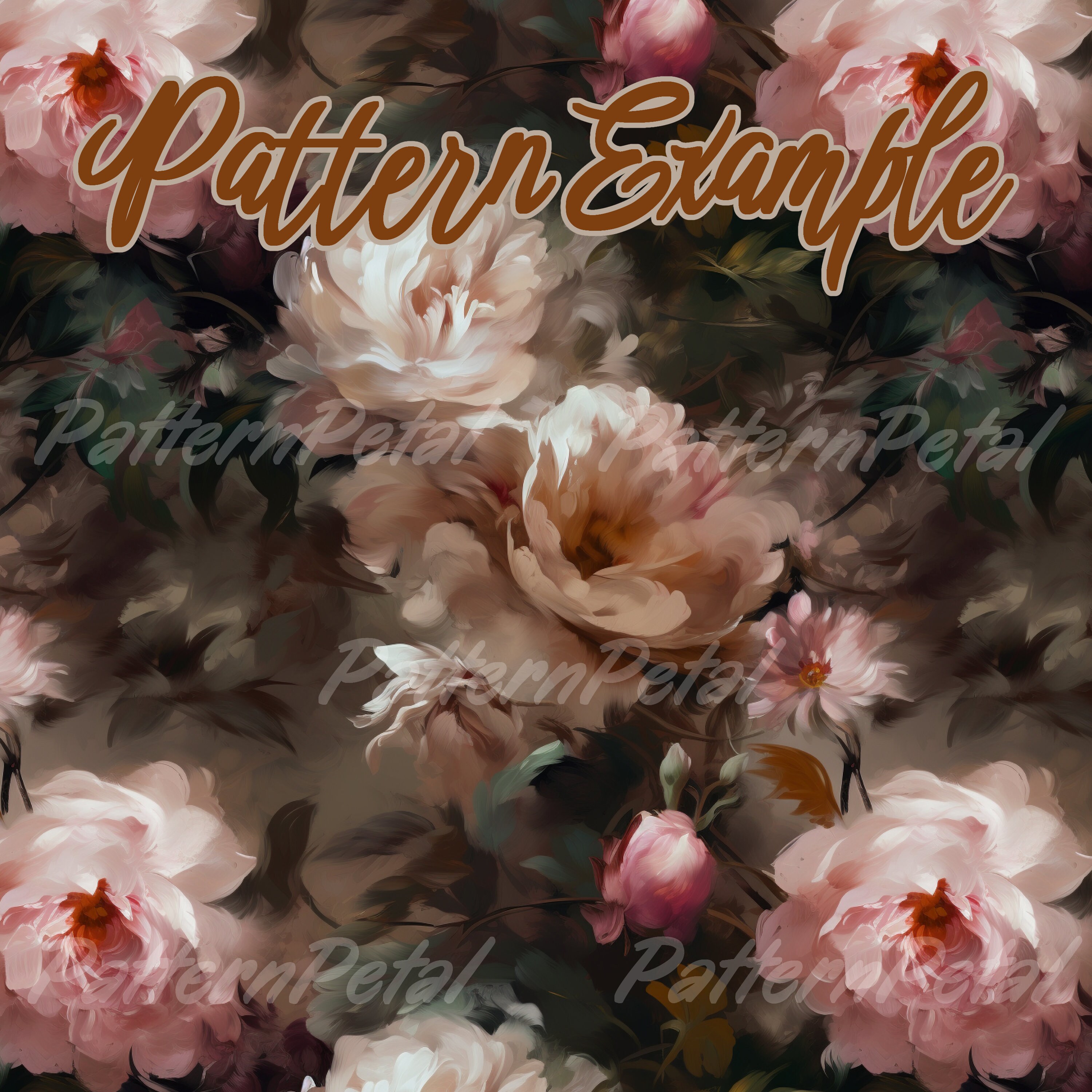 Oil Paint Flowers Floral Digital Paper Seamless Repeating Pattern 12 ...