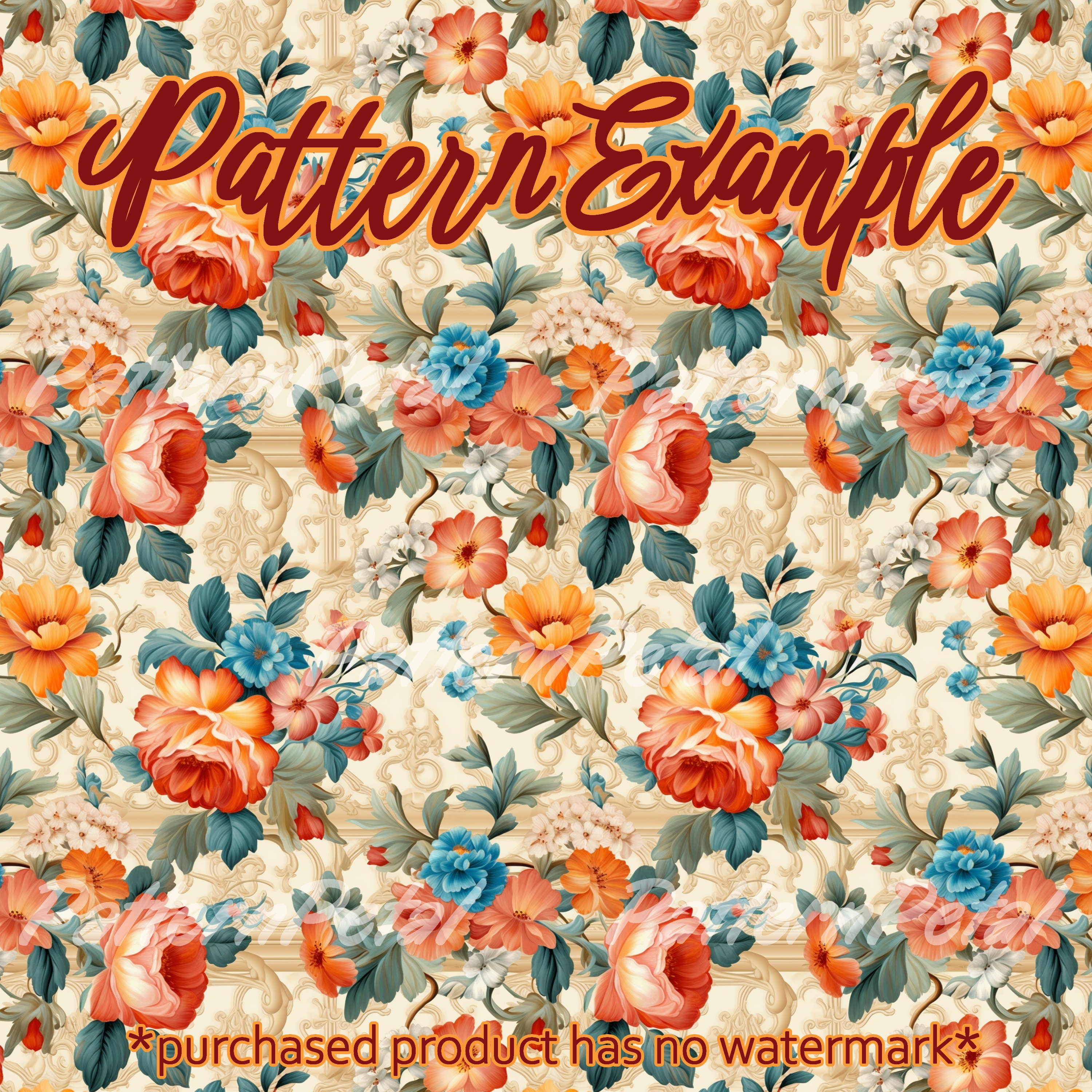Vibrant Vintage Flowers Floral Digital Paper Seamless - Etsy