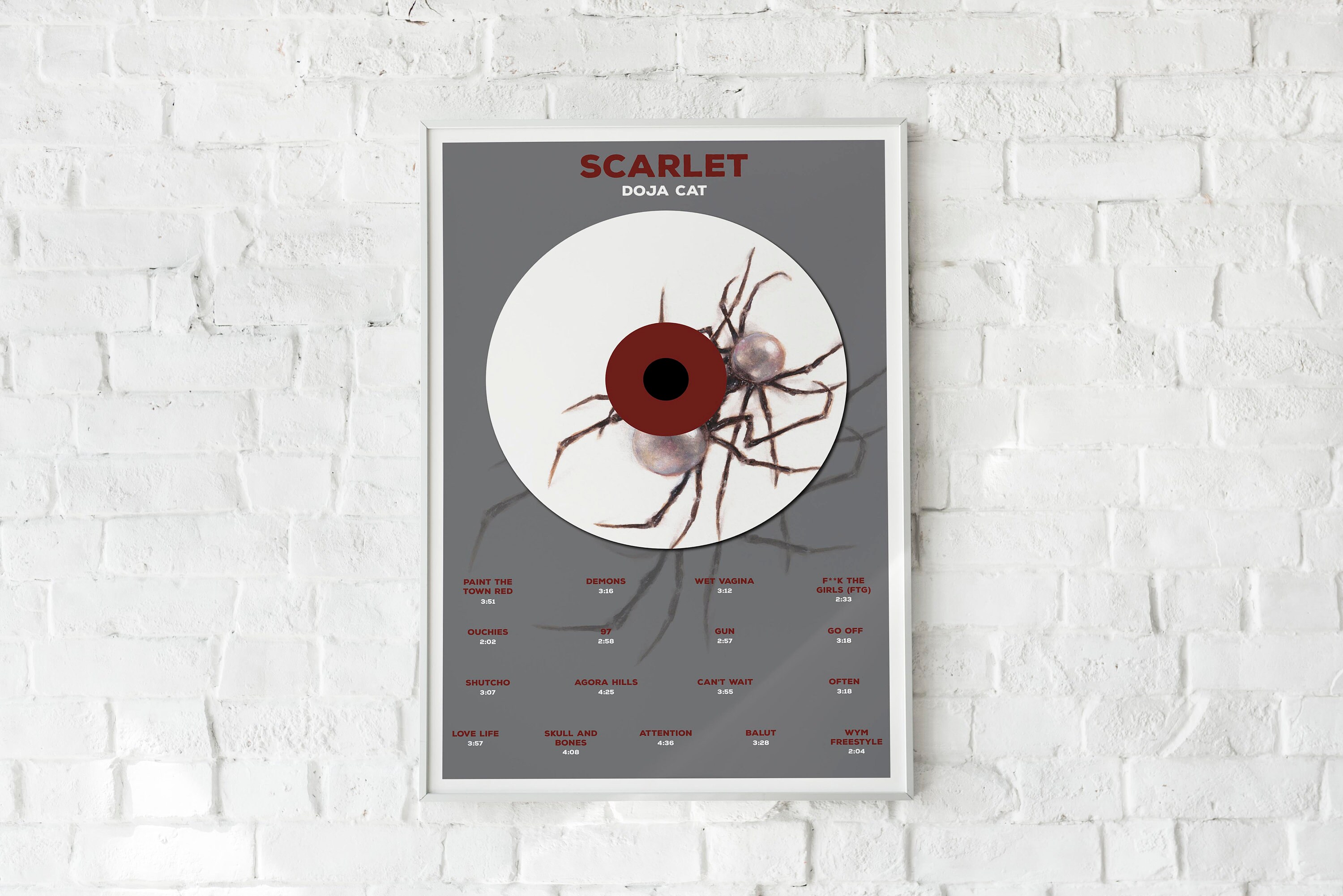Doja Cat Scarlet, Scarlet Album Poster, Doja Cat Album Cover Poster ...