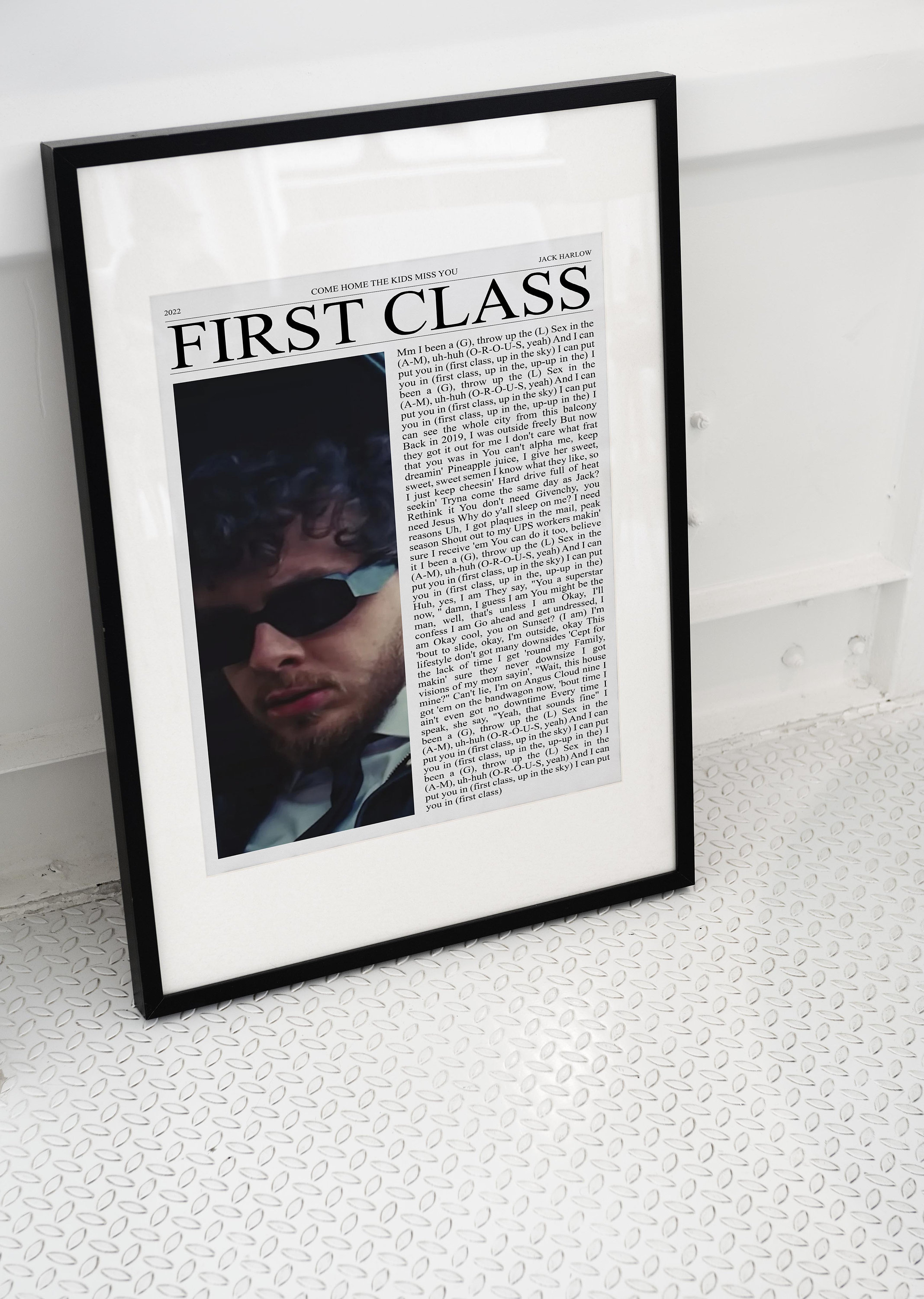 First Class Poster Jack Harlow Poster Jack Harlow Newspaper - Etsy
