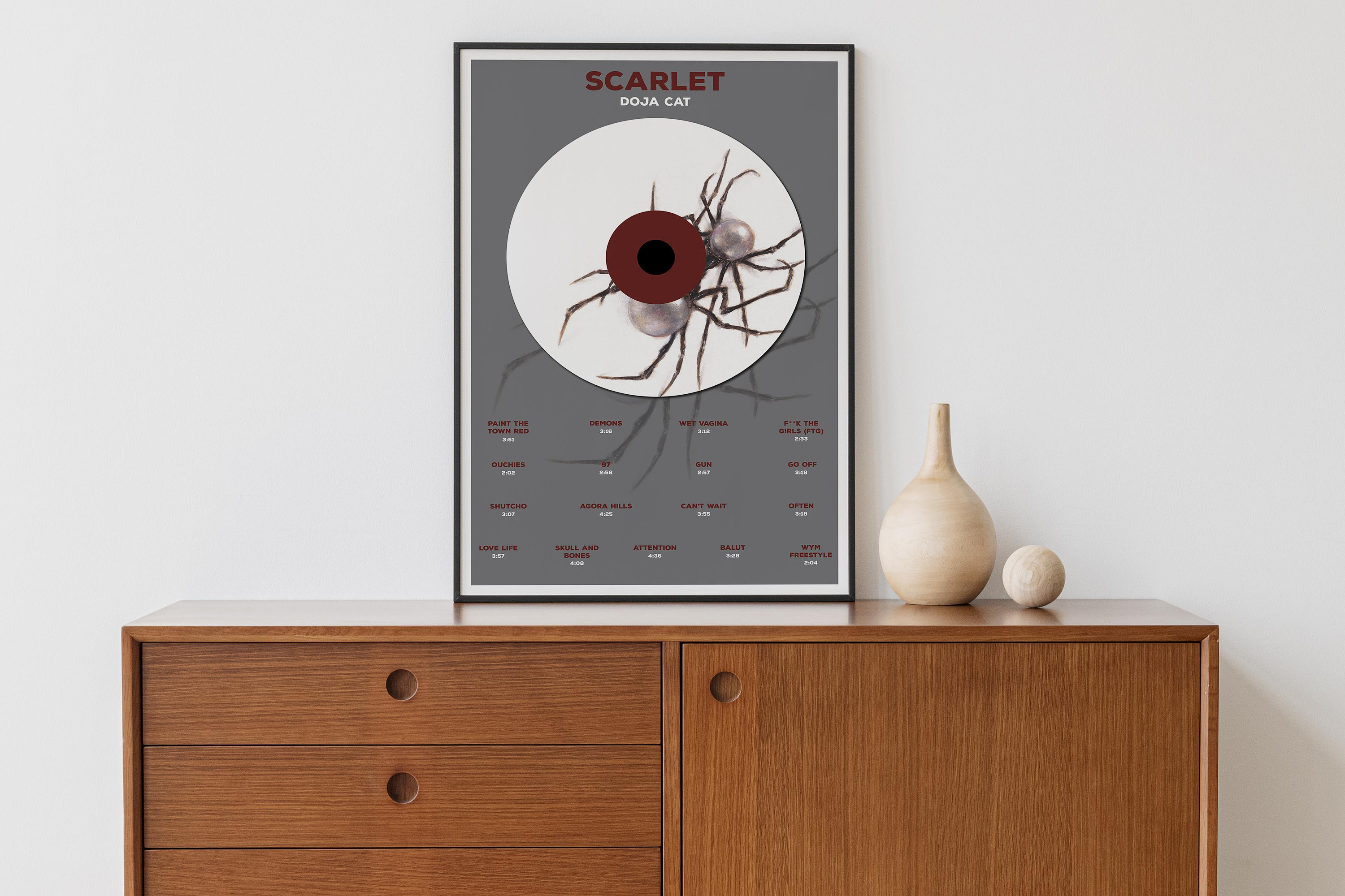 Doja Cat Scarlet, Scarlet Album Poster, Doja Cat Album Cover Poster ...