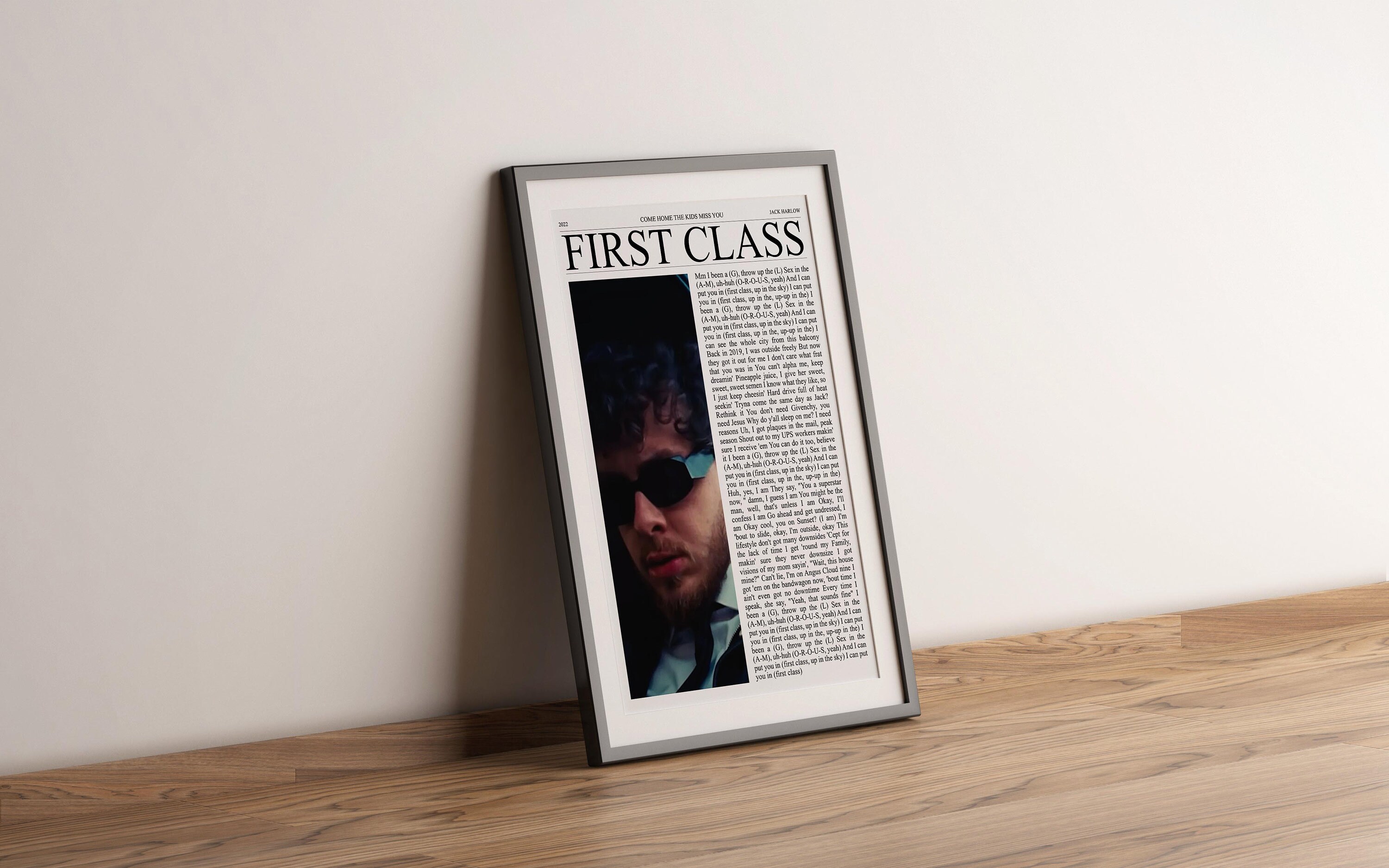 First Class Poster Jack Harlow Poster Jack Harlow Newspaper - Etsy