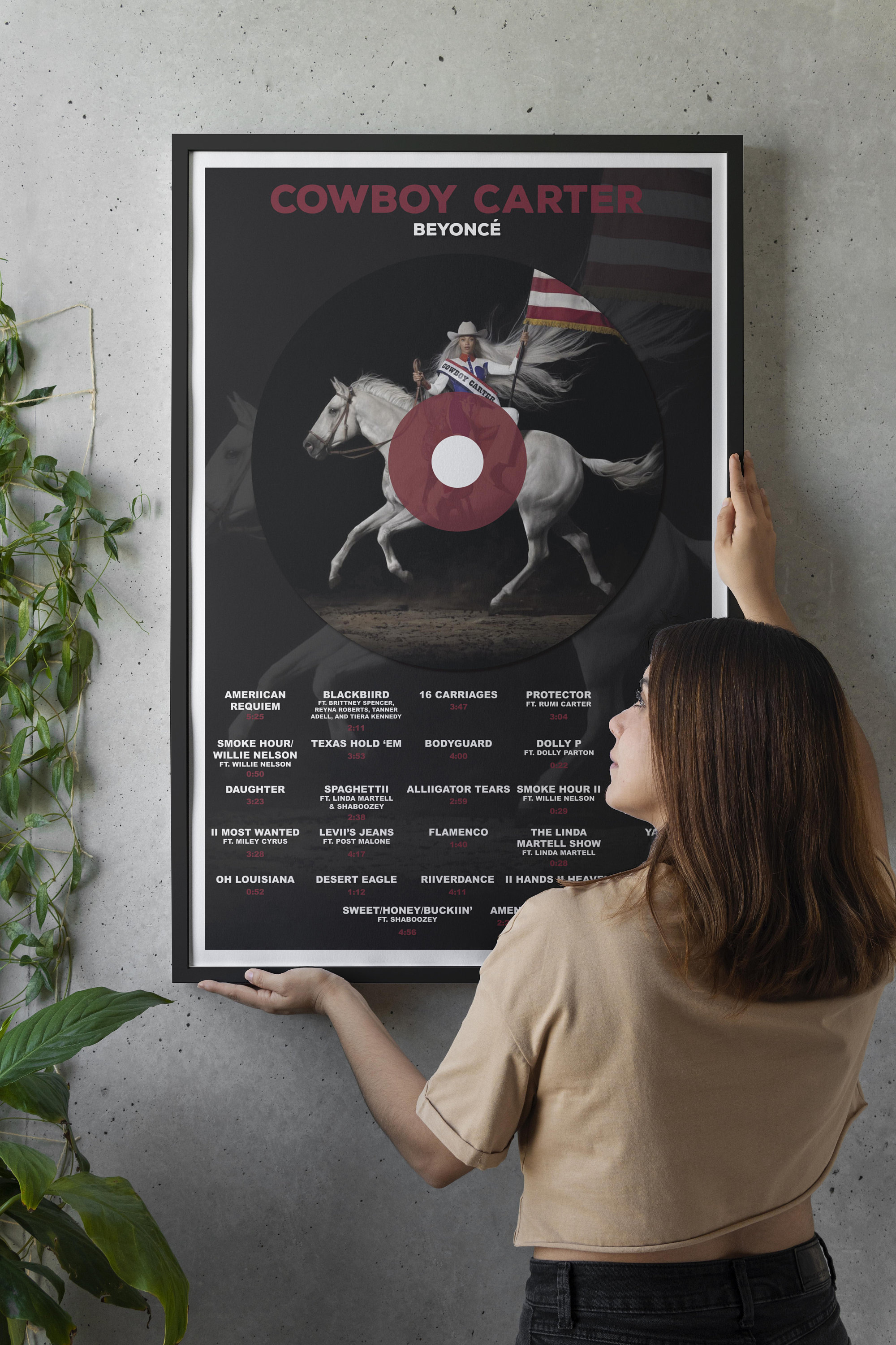 Cowboy Carter Poster, Beyonce Poster, Custom Album Poster, Pop Culture ...