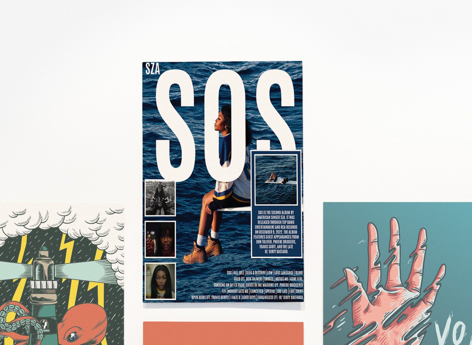 SOS Sza Poster, Sza SOS Poster, Sza SOS Album Cover Poster, Pop Culture ...