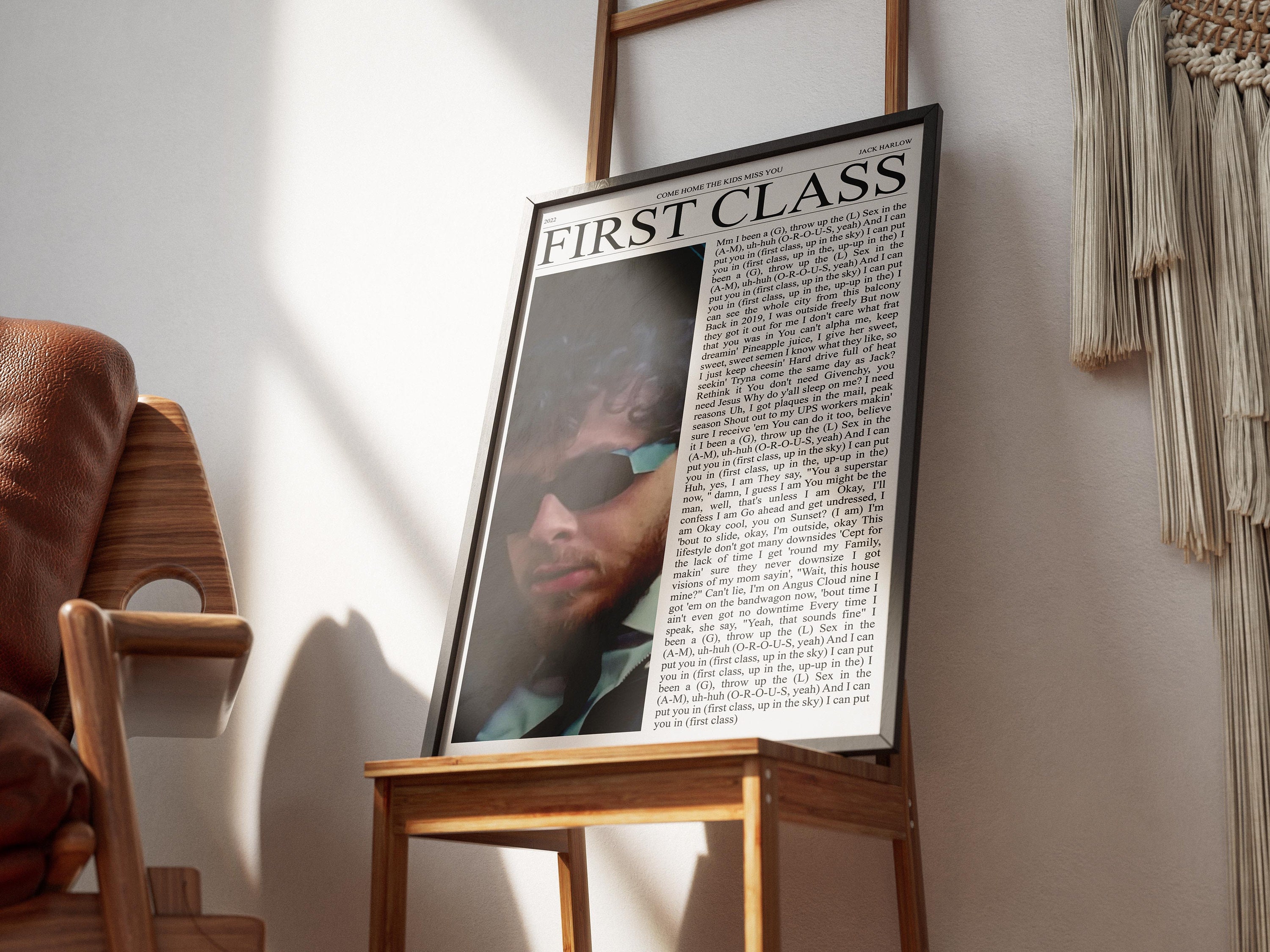 First Class Poster Jack Harlow Poster Jack Harlow Newspaper - Etsy