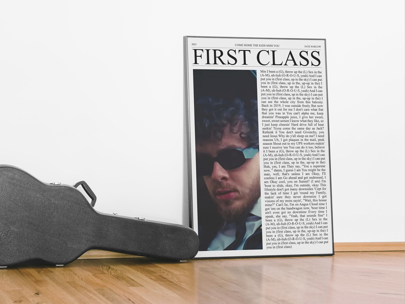 First Class Poster Jack Harlow Poster Jack Harlow Newspaper - Etsy