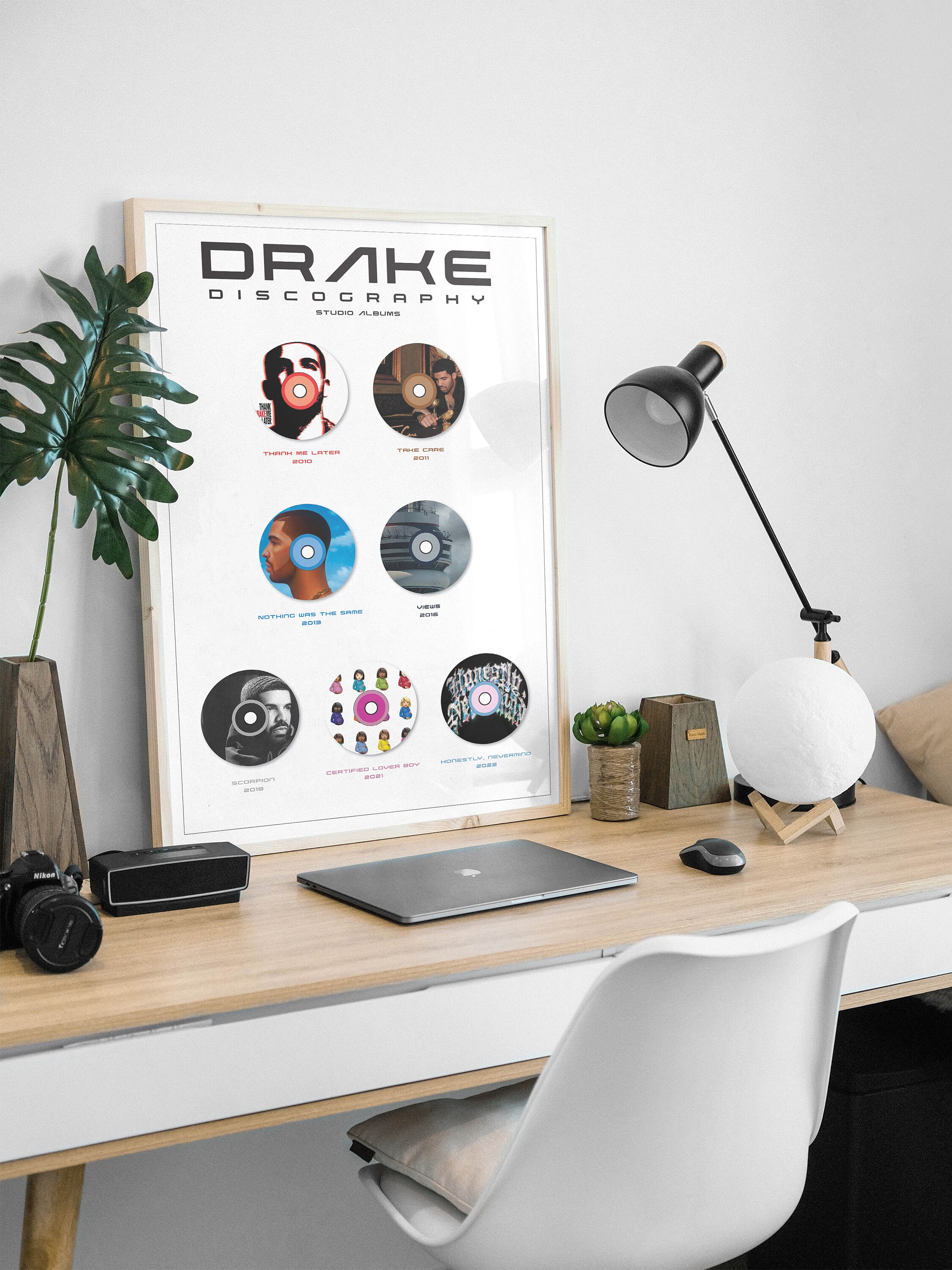 Drake Discography, Drake Album Poster, Pop Culture Wall Art, Album ...