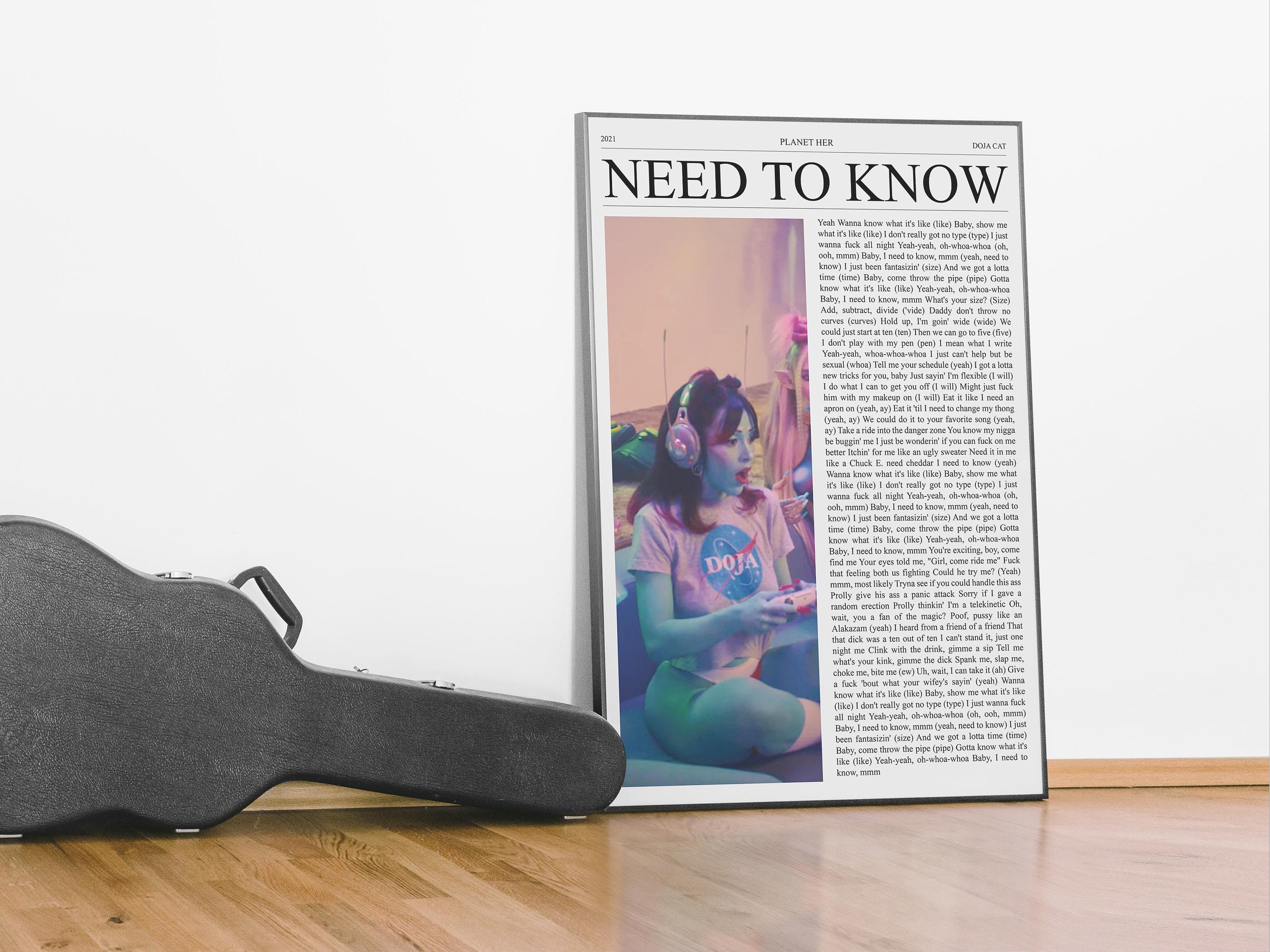 Need to Know Poster, Doja Cat Newspaper Poster, Planet Her Album Poster ...