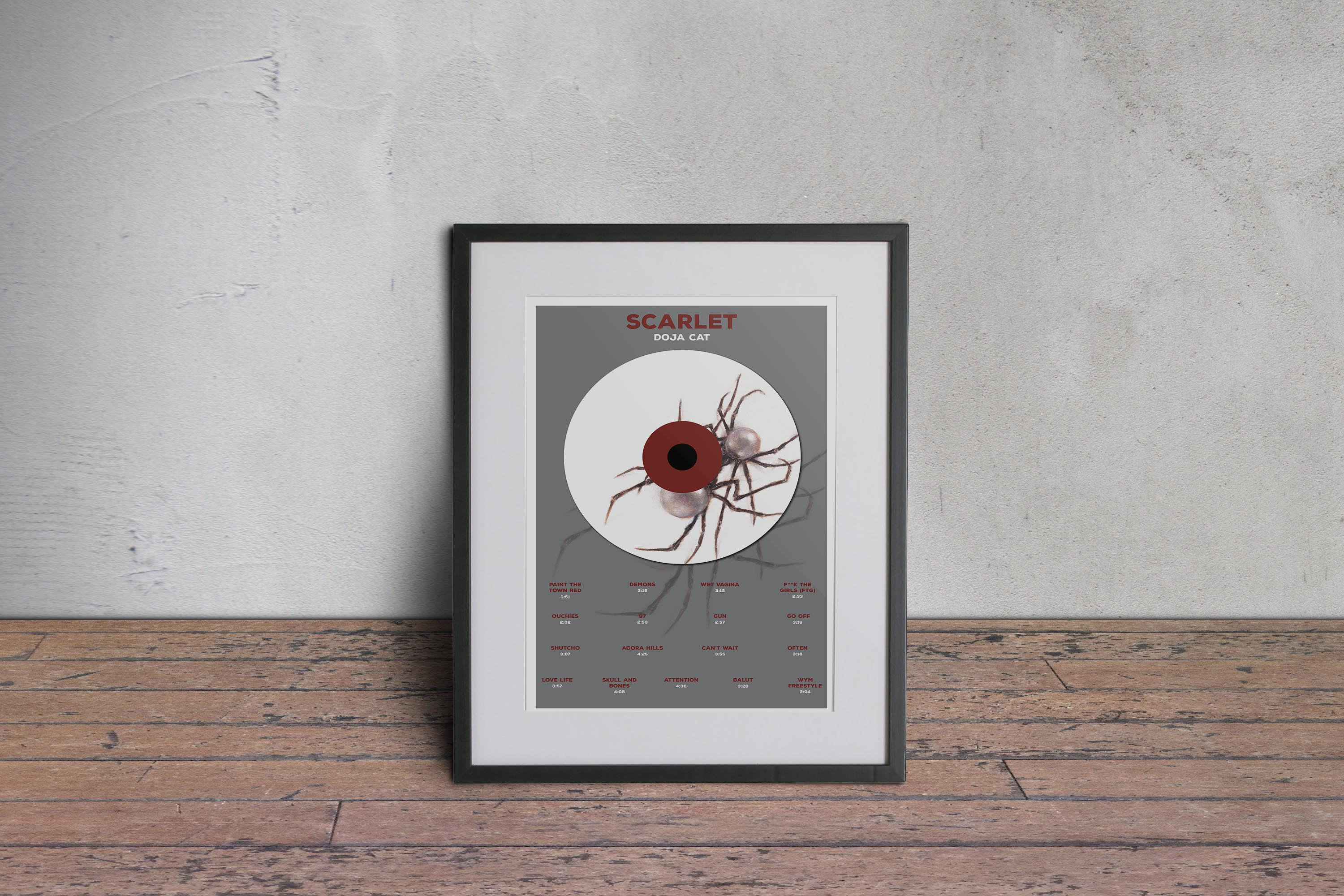 Doja Cat Scarlet, Scarlet Album Poster, Doja Cat Album Cover Poster ...