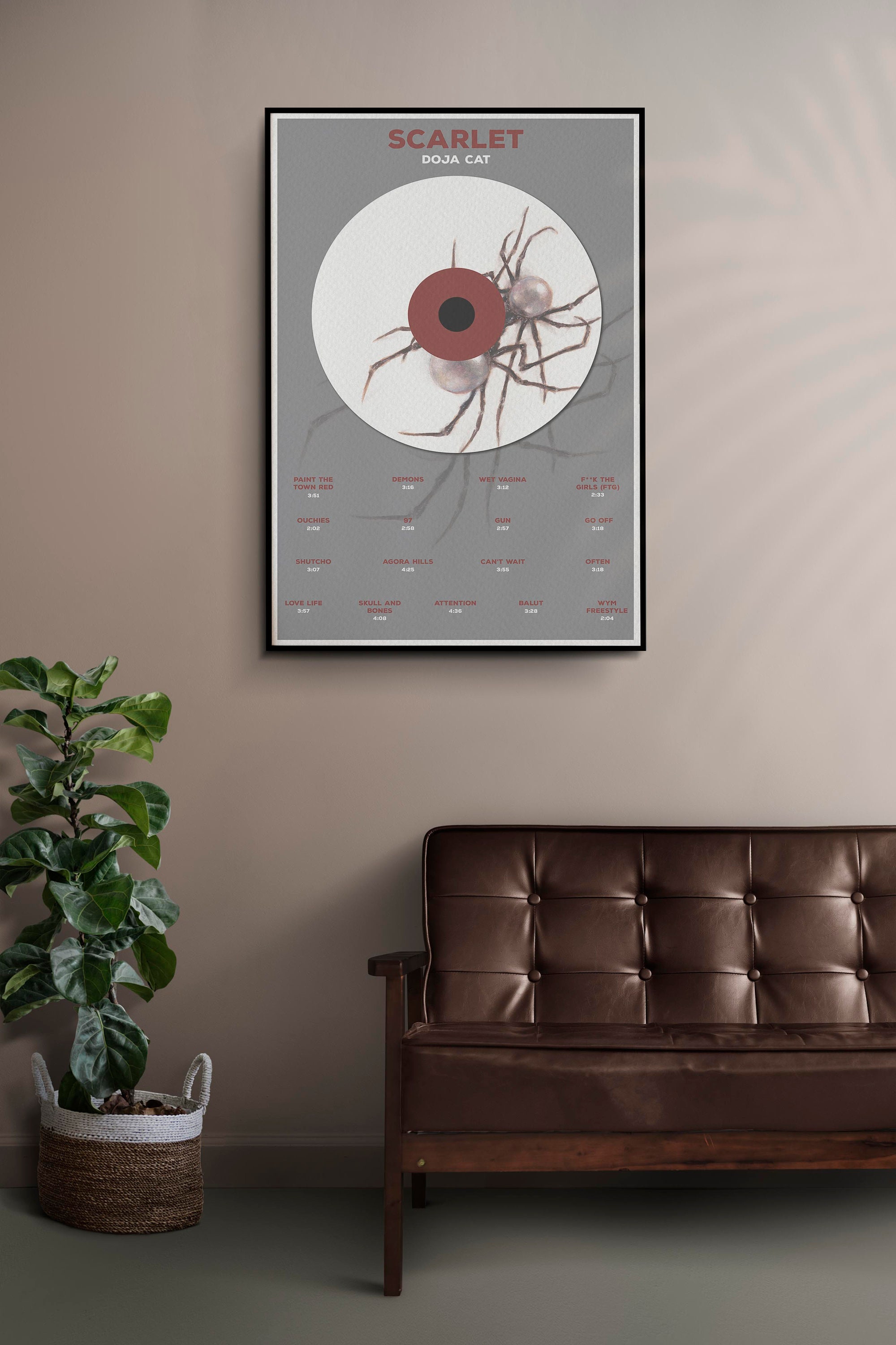 Doja Cat Scarlet, Scarlet Album Poster, Doja Cat Album Cover Poster ...