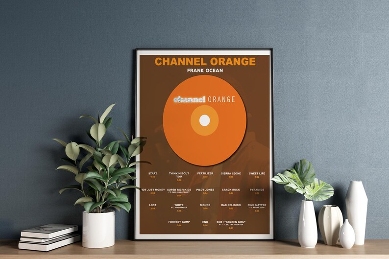 Channel Orange Poster, Frank Ocean Poster, Album Cover Poster, Frank ...