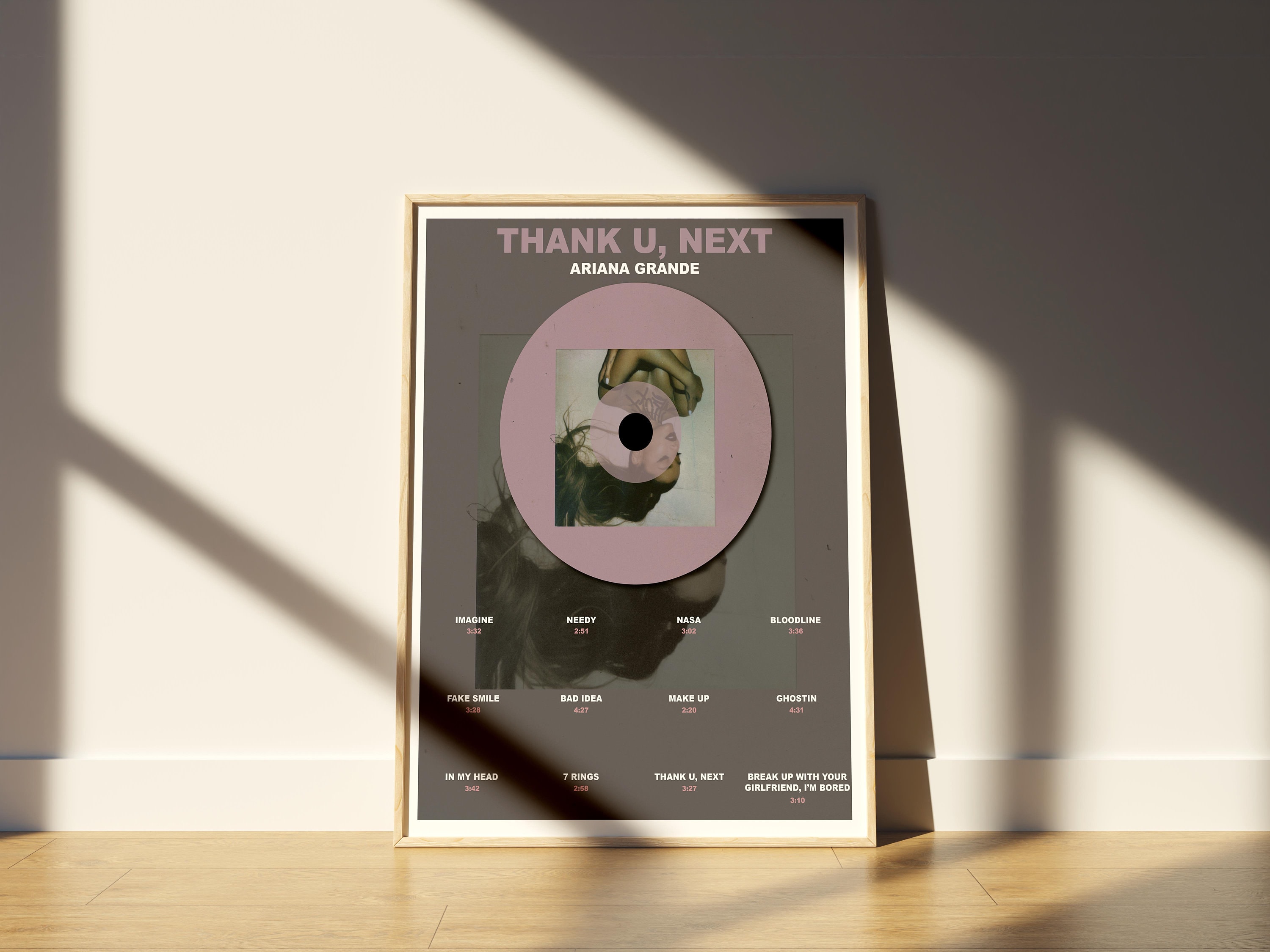 Thank U Next Cover Poster, Ariana Grande Poster, Pop Culture Wall Art ...