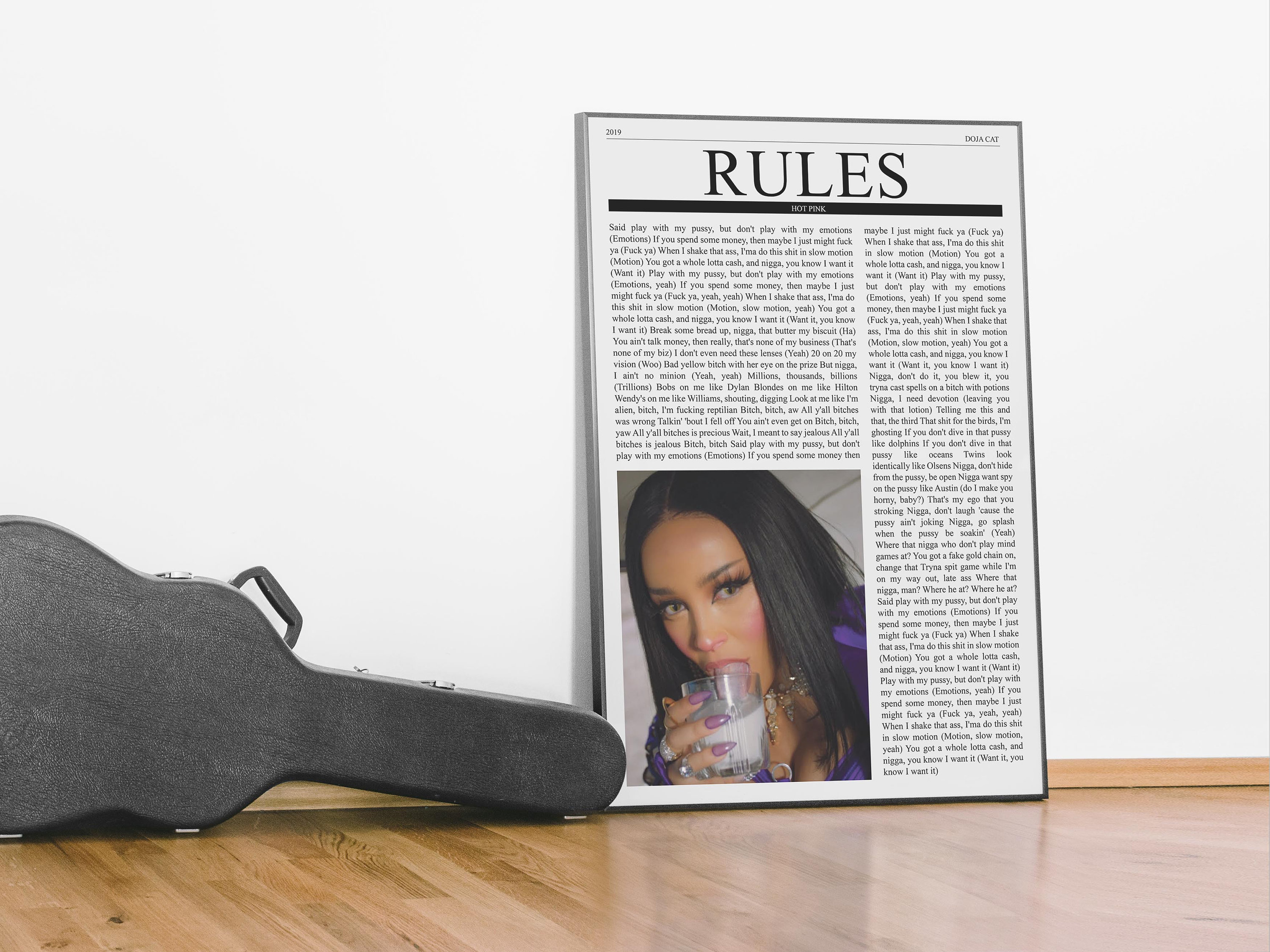 Doja Cat Poster, Hot Pink Album Poster, Rules Poster, Pop Culture Wall ...