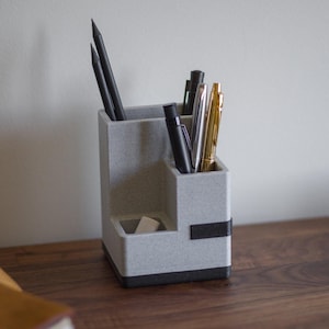 Pen Holder Modern - Desk Organizer for Office Decor - Minimalist Office ...