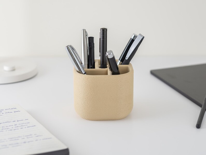 Pen Holder Compact With Compartments – Desk Organizer for Office ...
