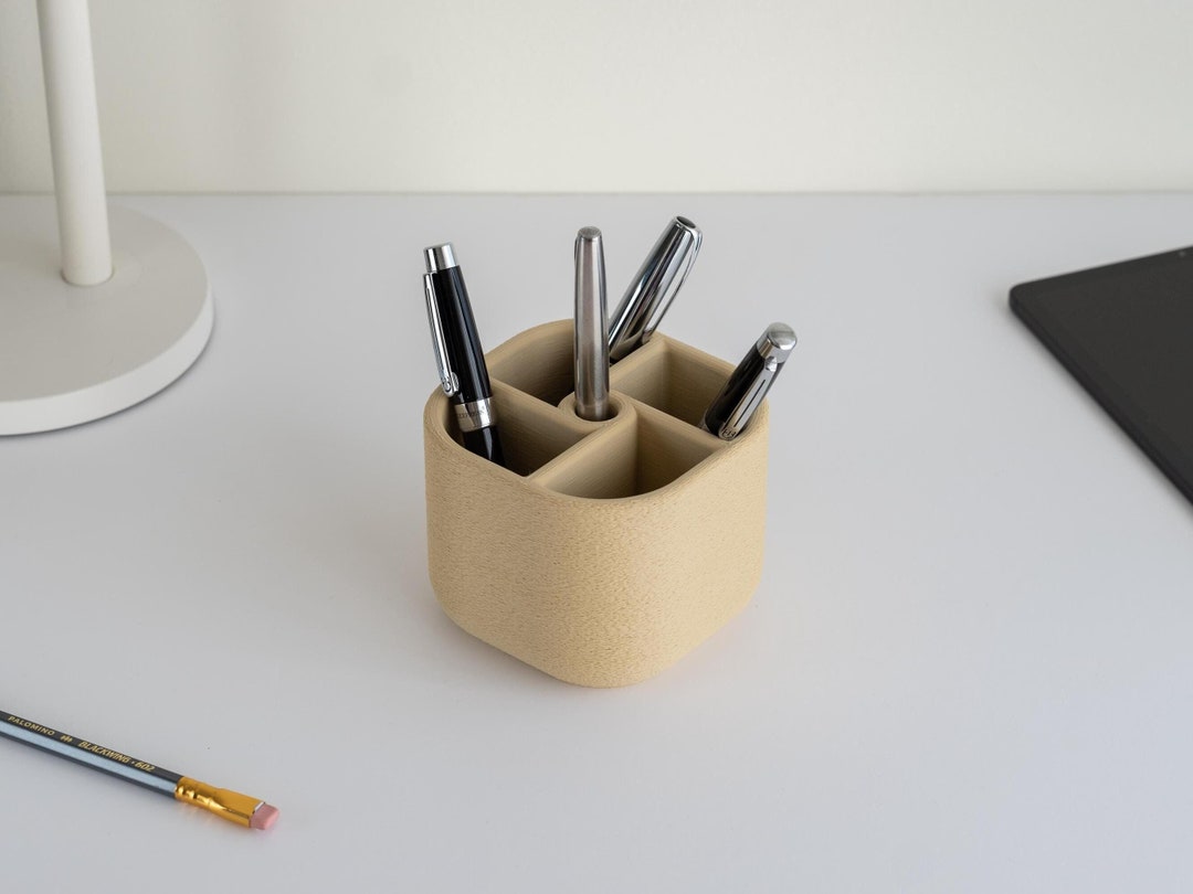 Pen Holder Compact With Compartments – Desk Organizer for Office ...
